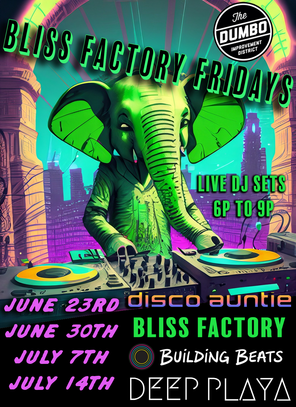 OFFERING RAIN - DISCO AUNTIE - Bliss Factory SUMMER FRIDAYS - PRIDE NYC ...