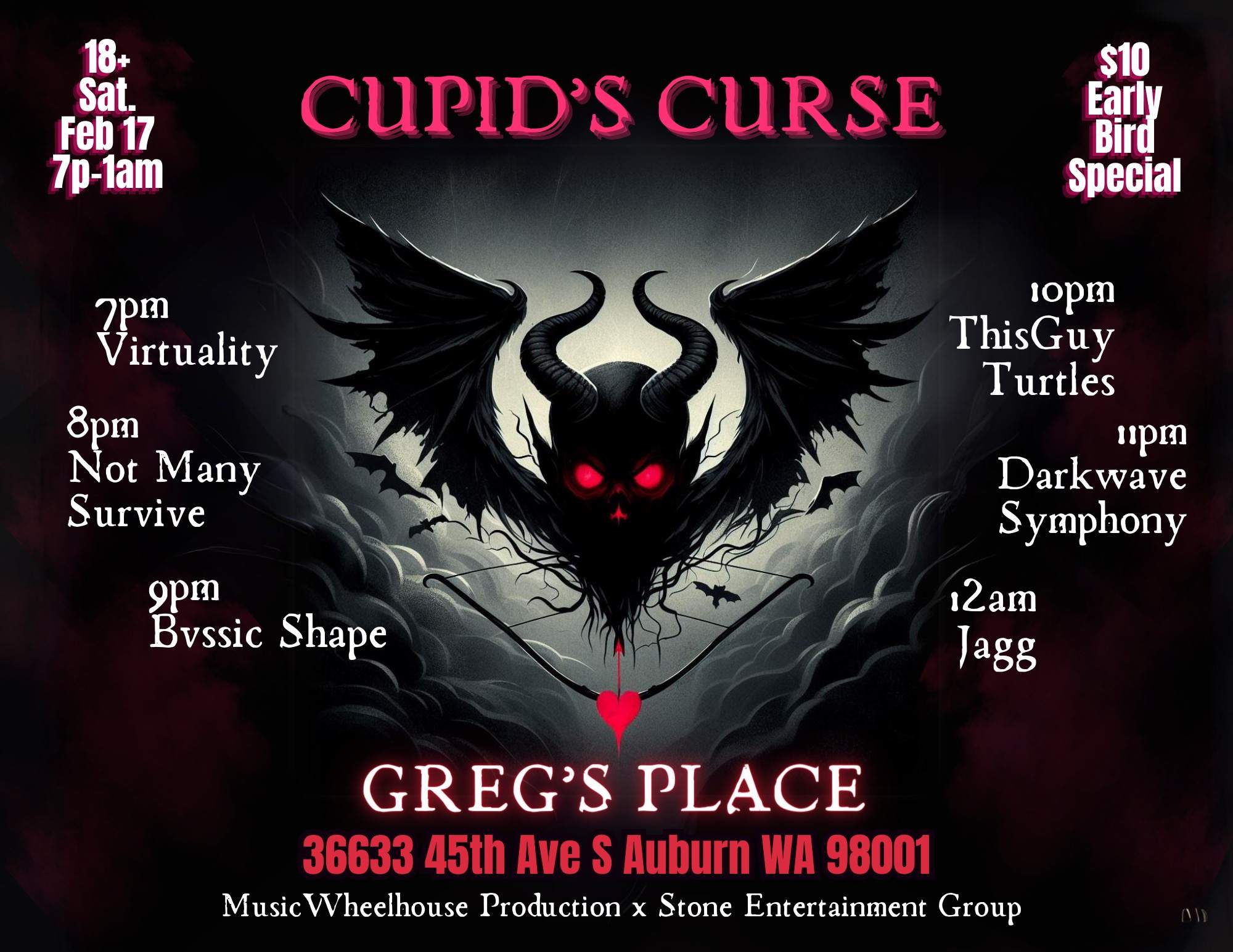 Cupid's Curse at Greg’s Place, Washington State