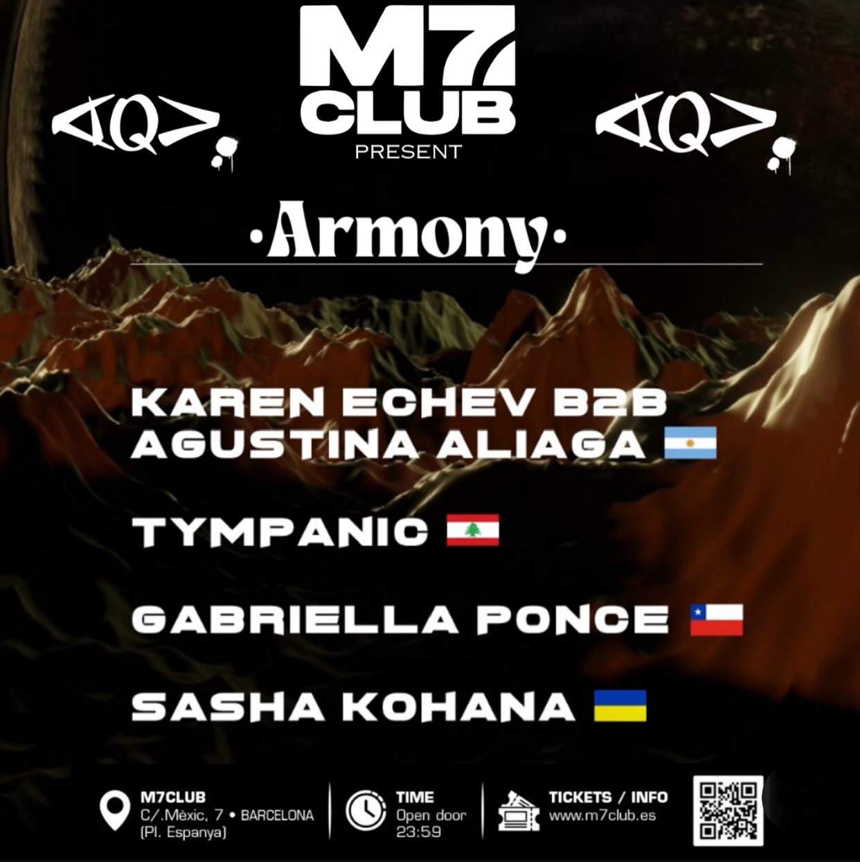 ARMONY AQV [Karen Echev, Agustina Aliaga, Tympanic, Gabriella Ponce & Sasha Kohana] at M7 Club ...