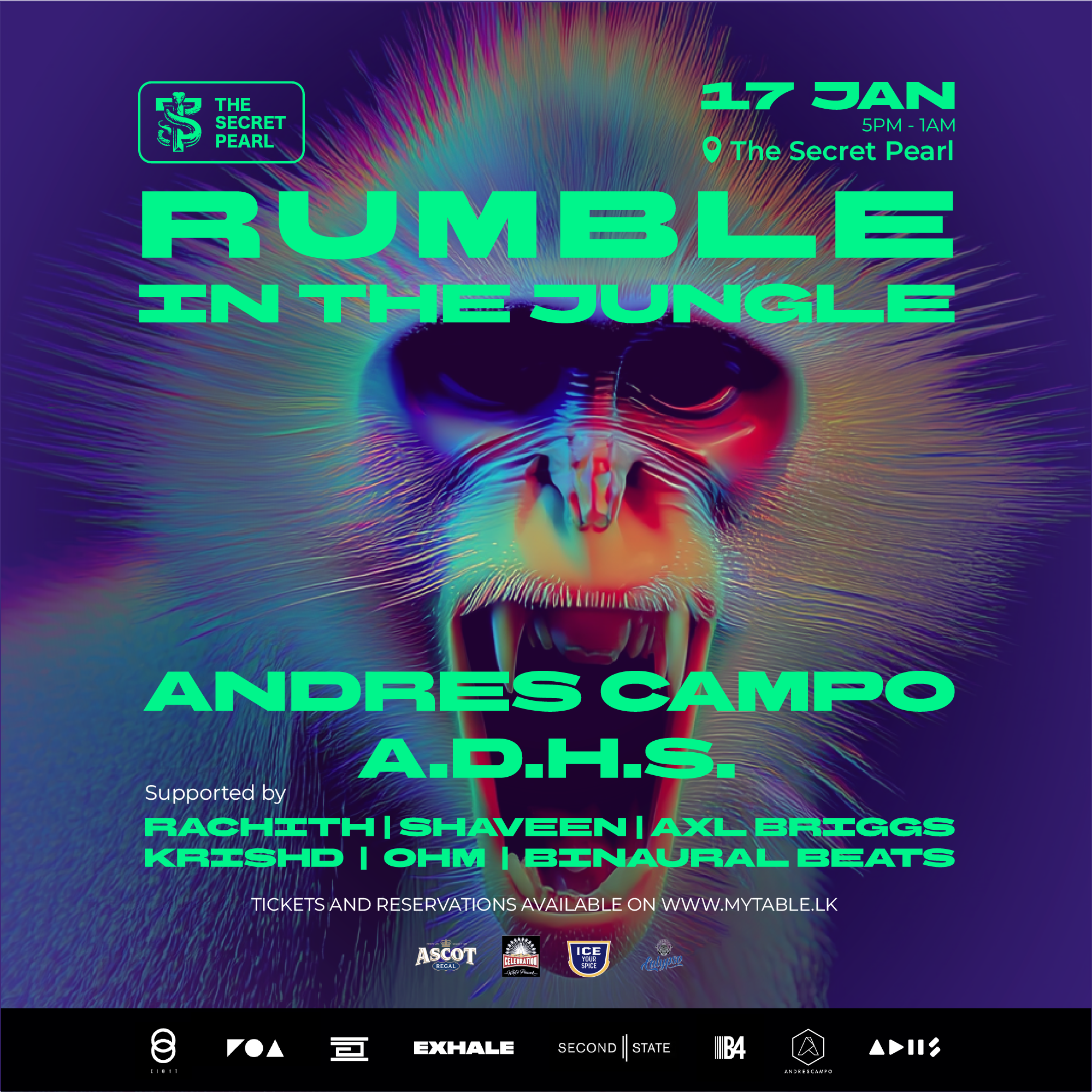 Rumble In The Jungle at The Secret Pearl Bar, Sri Lanka · Tickets