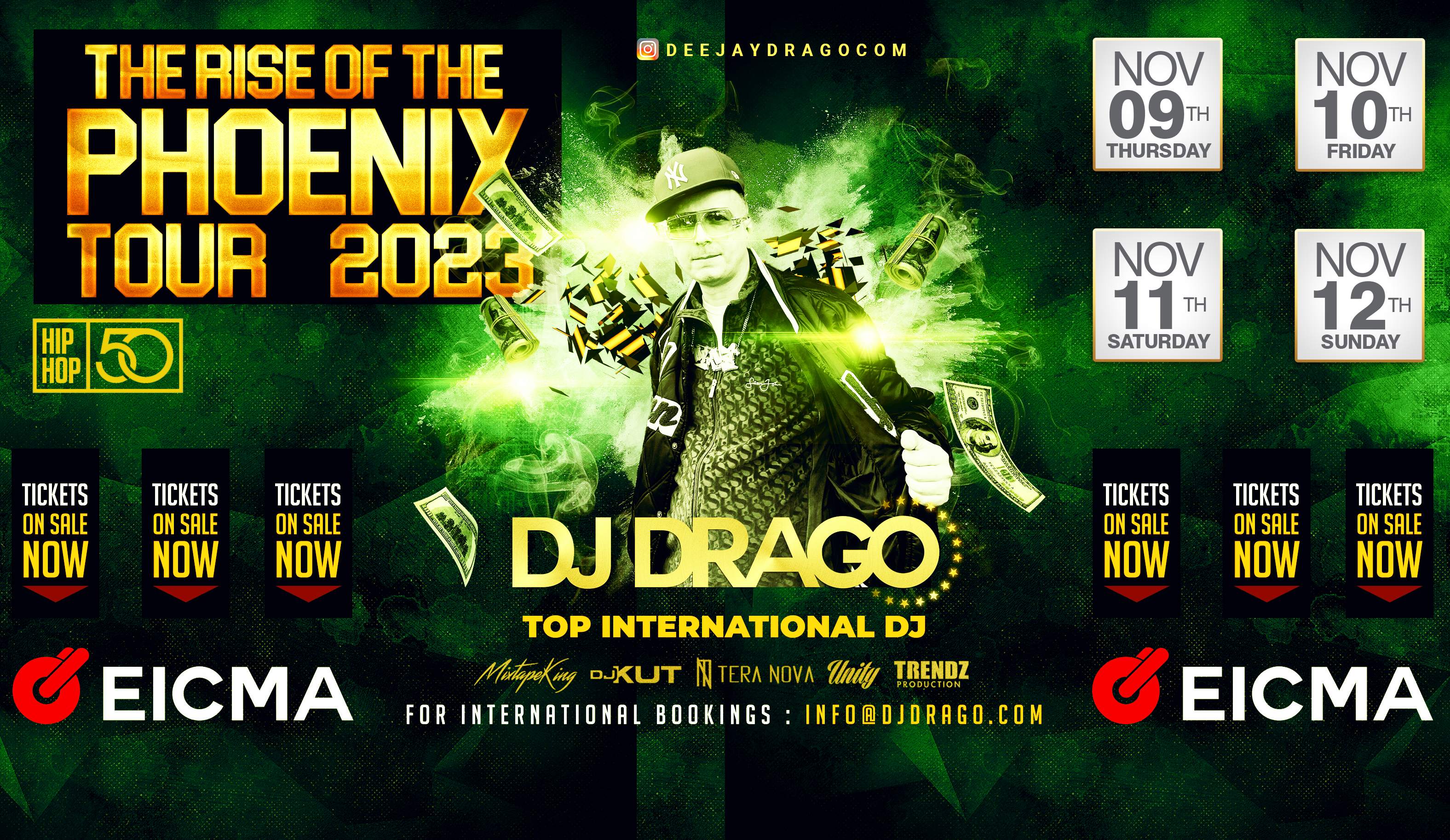 Dj Drago - RISE OF THE PHOENIX TOUR - EICMA 2023 at Fiera Milano, Milan