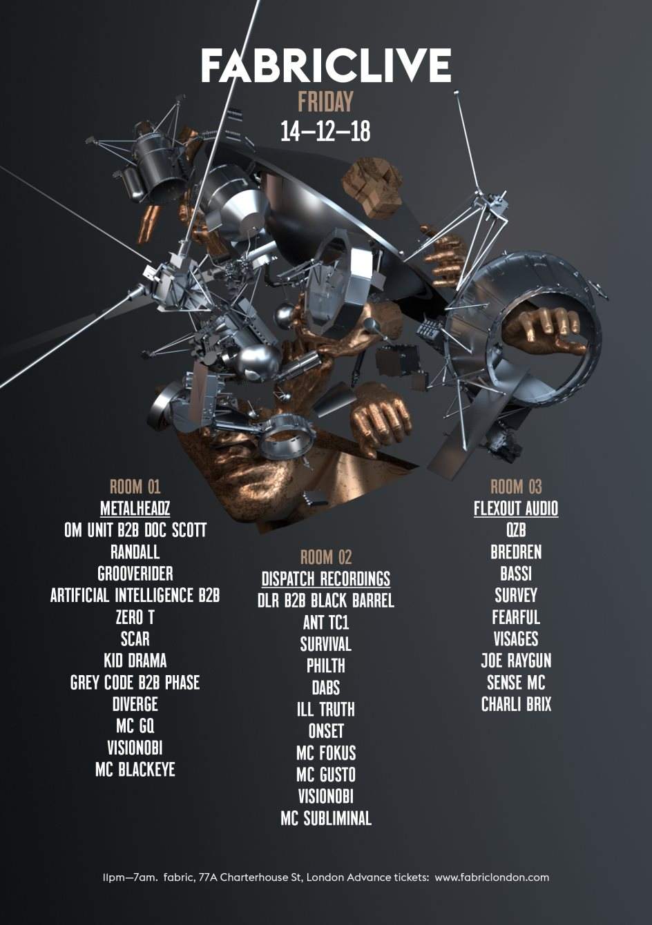 FABRICLIVE: Metalheadz, Dispatch Recordings & Flexout Audio en fabric ...
