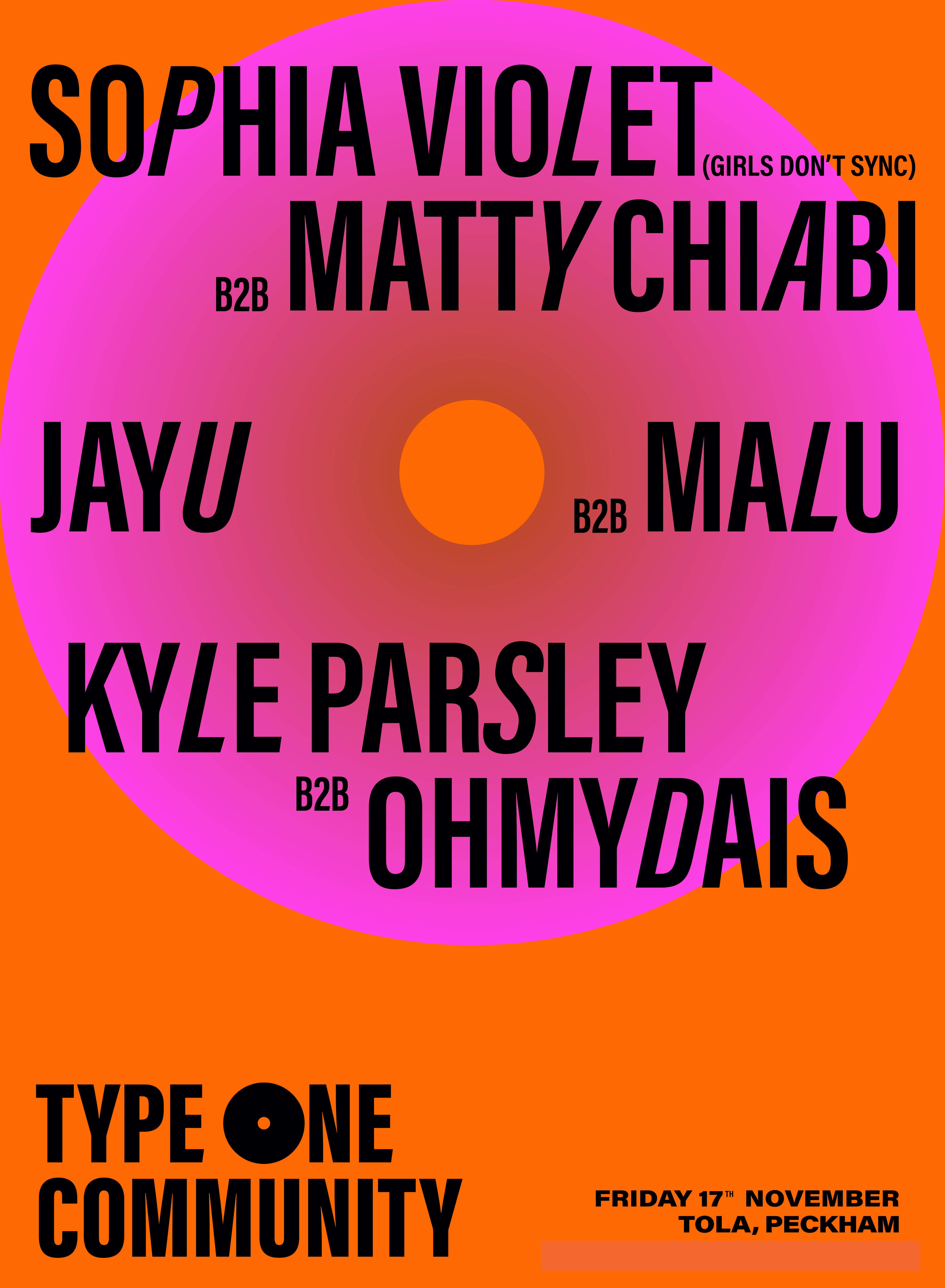 Type One Community: Launch Party with Sophia Violet b2b Matty Chiabi ...