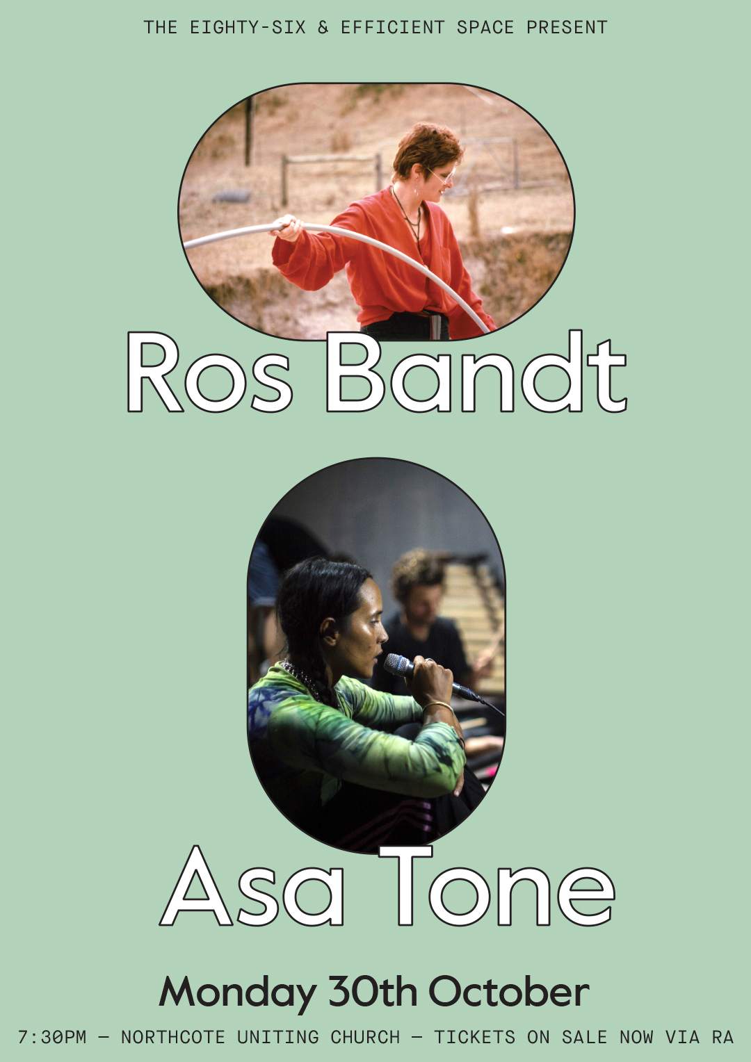 Ros Bandt + Asa Tone at Northcote Uniting Church, Melbourne
