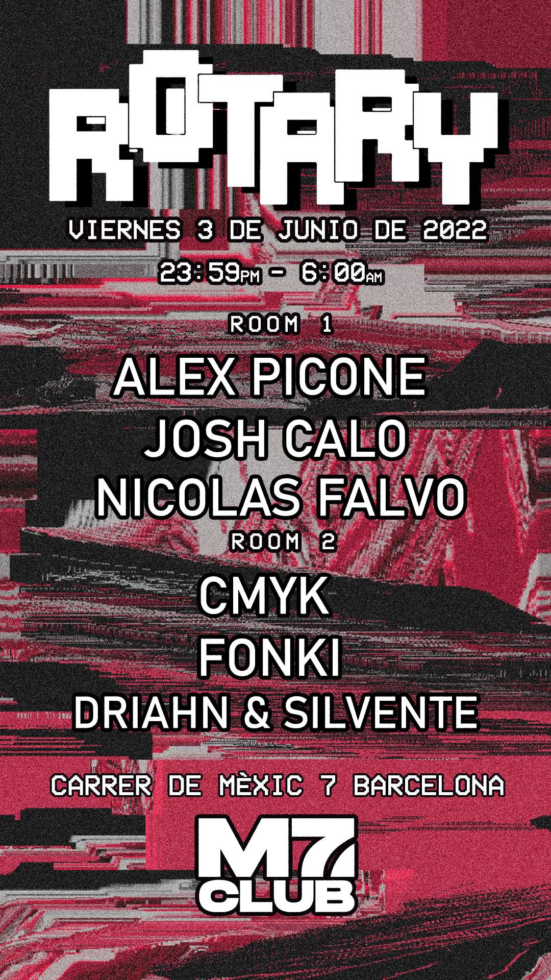 Rotary pres.// Alex Picone +Josh Calo +Nicolas Falvo +CMYK +Fonki ...