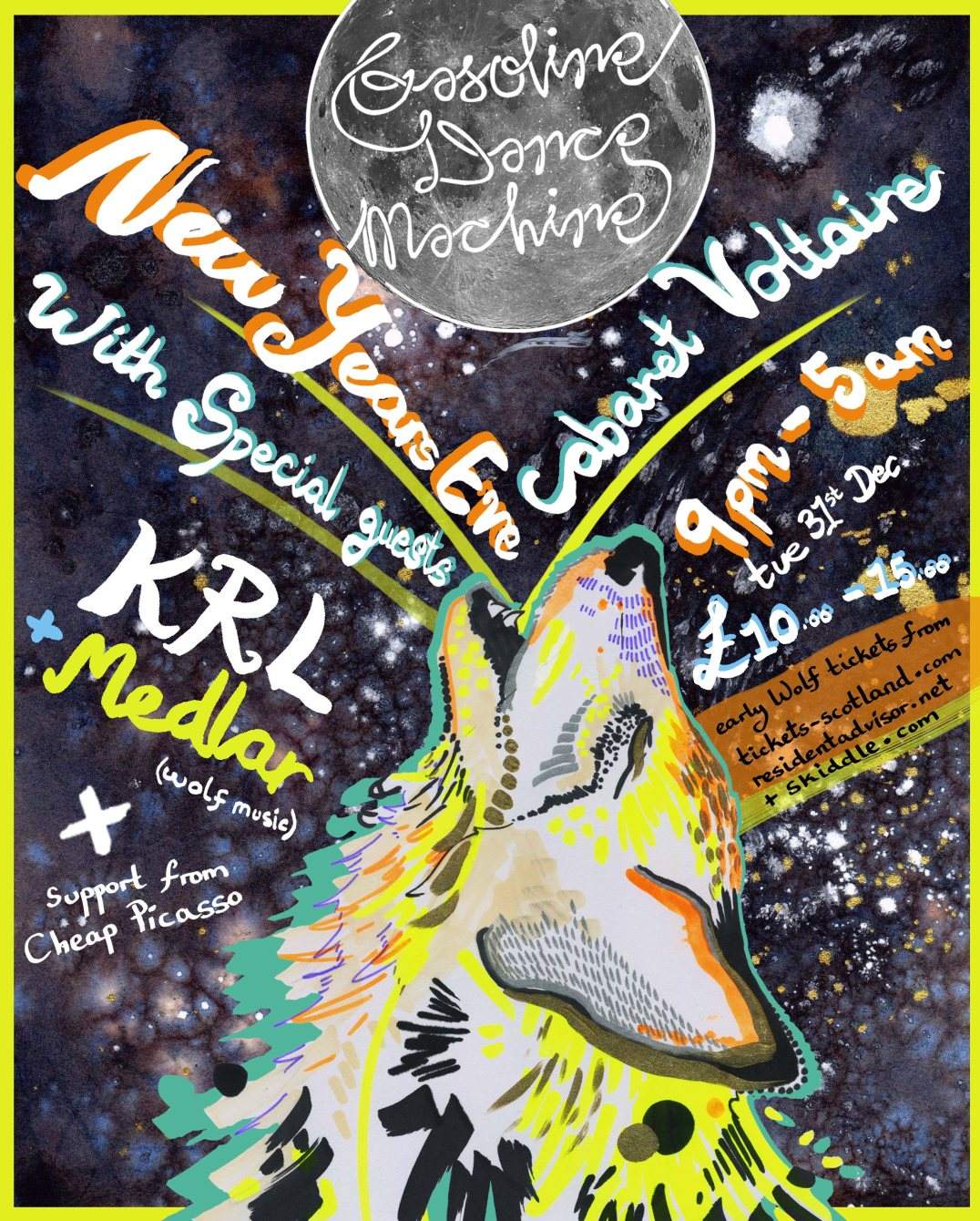 Gasoline Dance Machine NYE Soirée with KRL & Medlar en Cabaret Voltaire ...