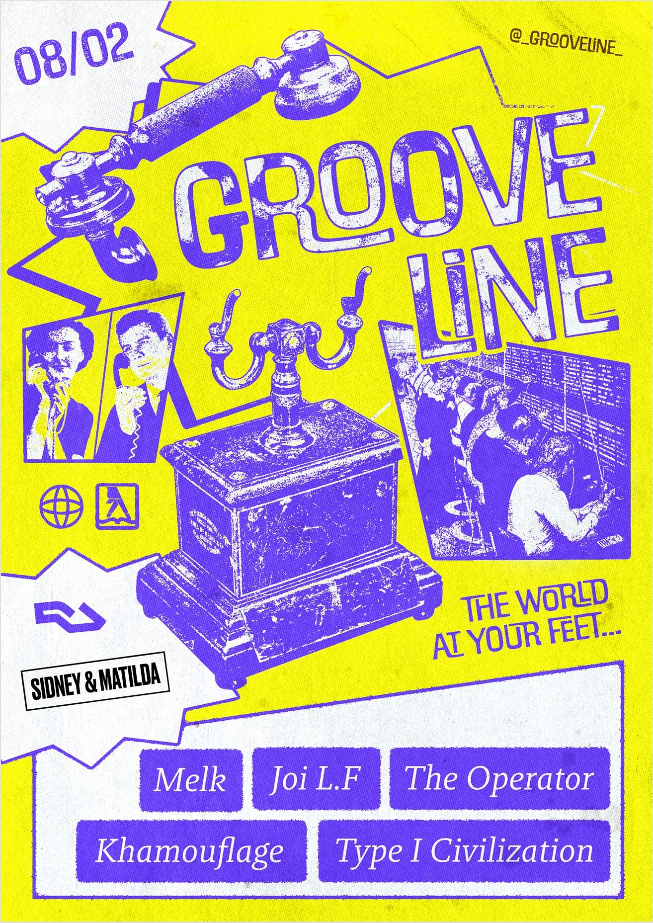 Groove Line presents: Joi L.F, MELK, T1C, Khamouflague, The Operator at Sidney & Matilda, Sheffield