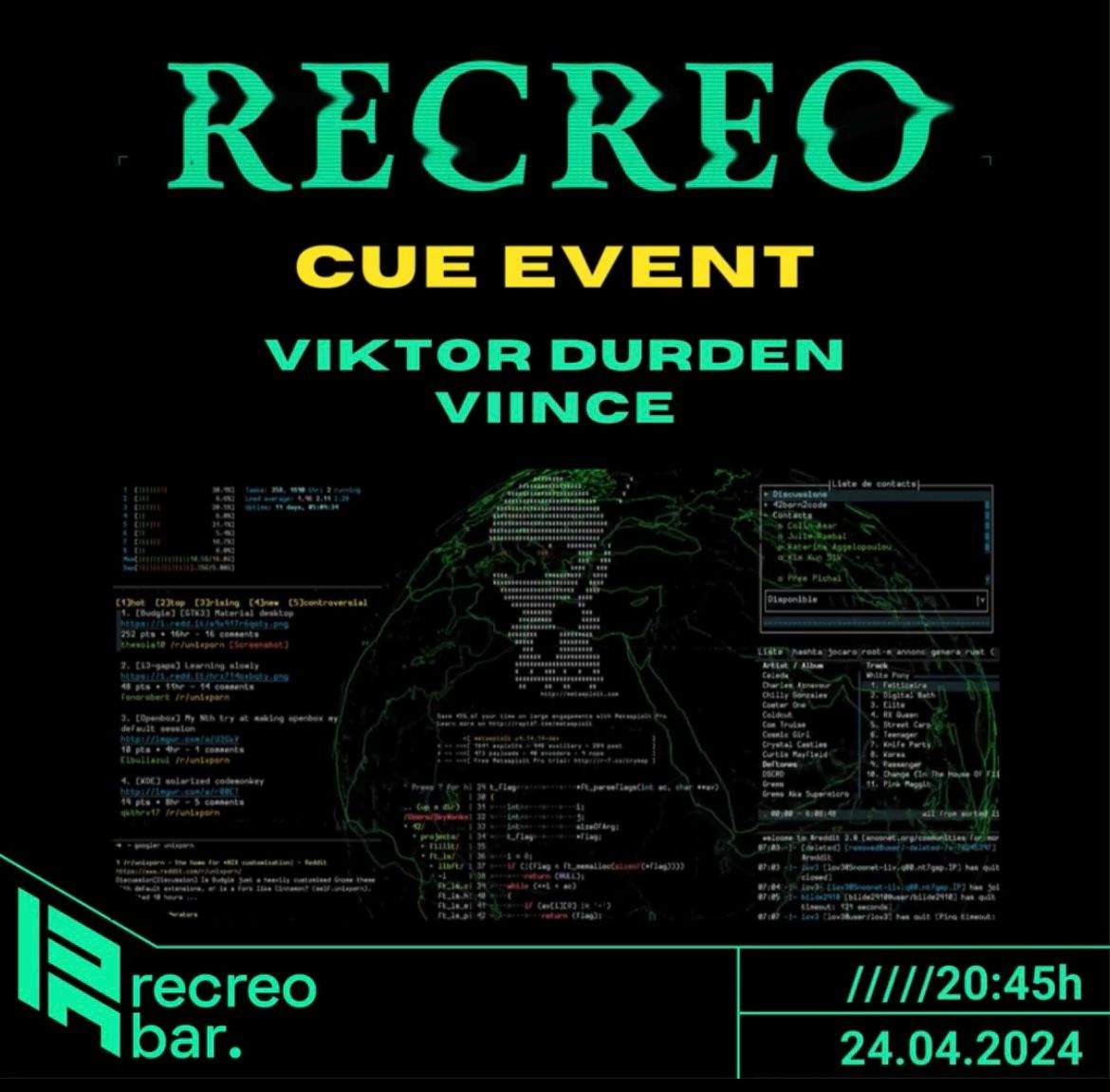 CUE EVENT at Recreo Bar, Barcelona