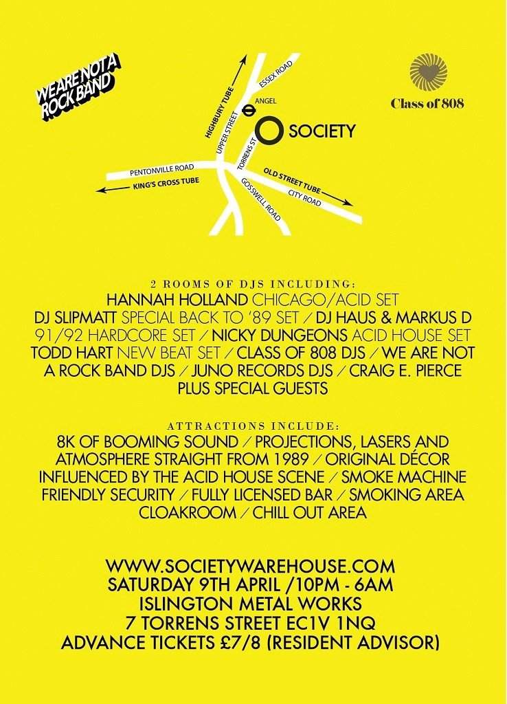 Society with Hannah Holland, Dj Slipmatt, Nicky Dungeons, Todd Hart, Dj ...