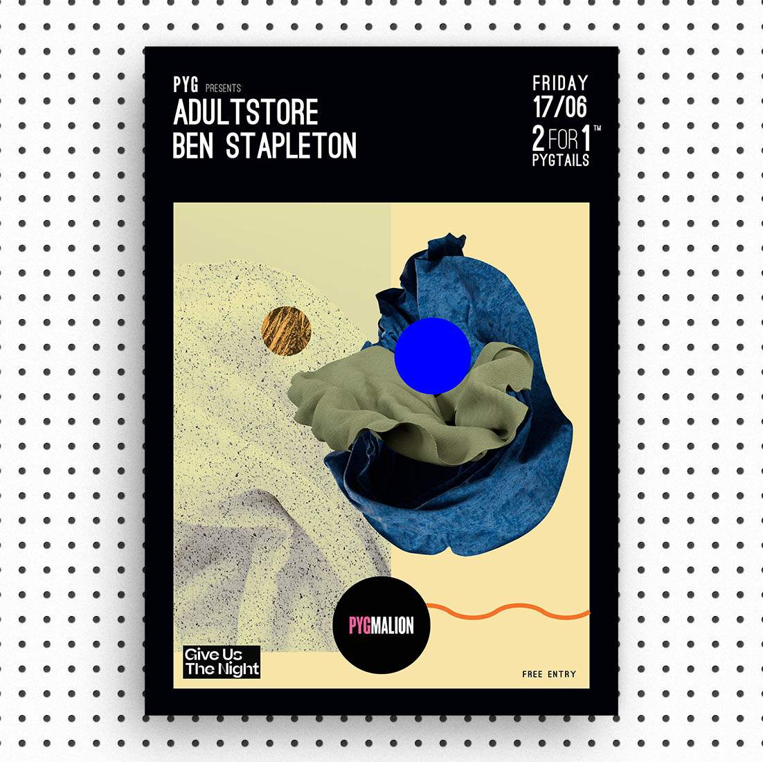 Pyg presents Adultstore & Ben Stapleton at Pygmalion, Dublin