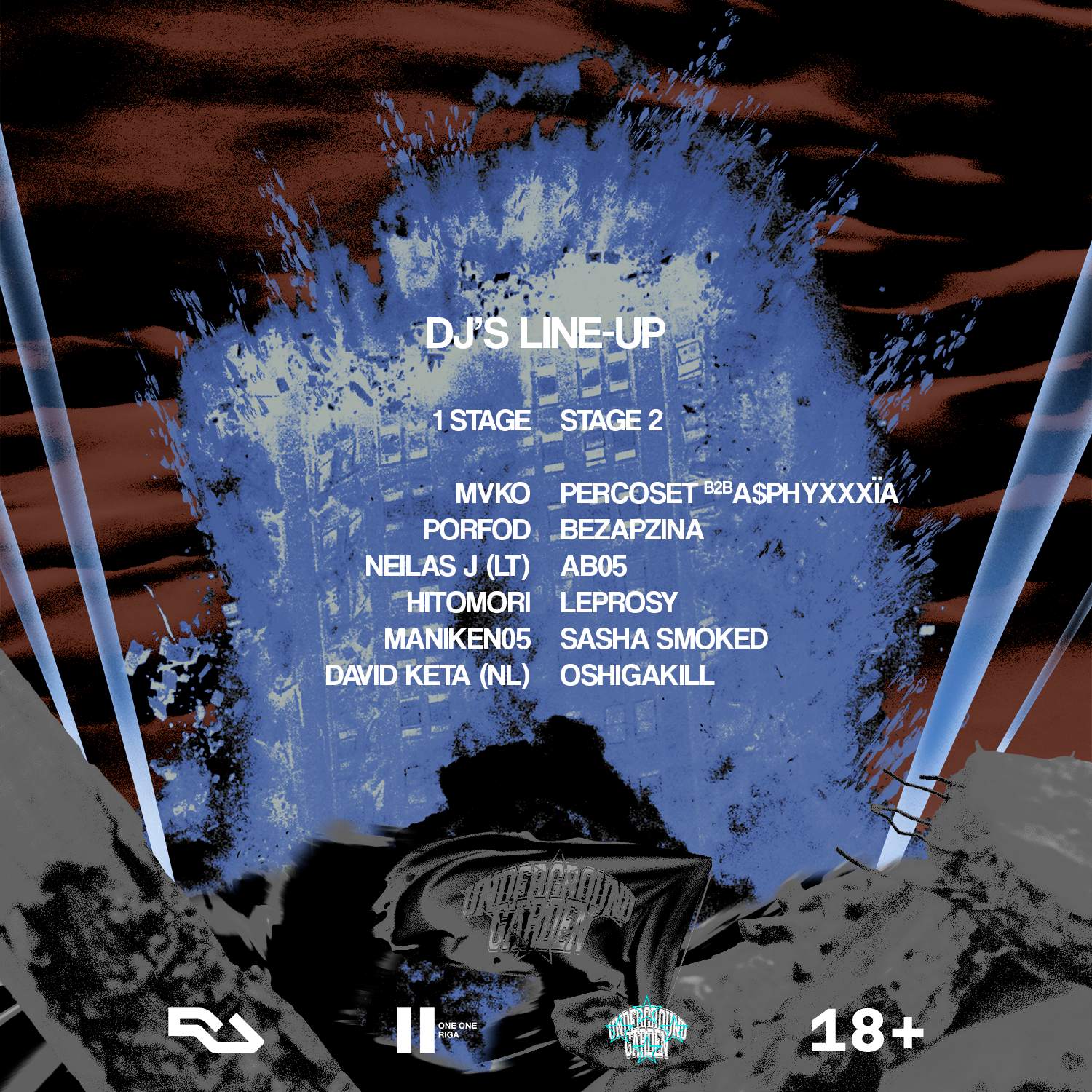 UNDERGROUND GARDEN x ONE ONE: RAVE RIOT at One One Riga, Riga