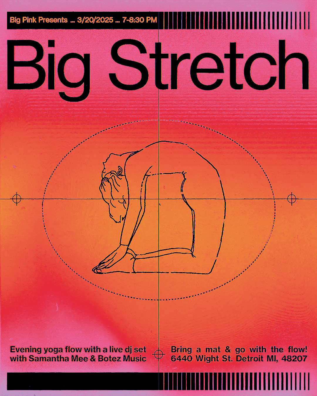 BIG STRETCH: YOGA WITH A LIVE DJ at Big Pink, Detroit