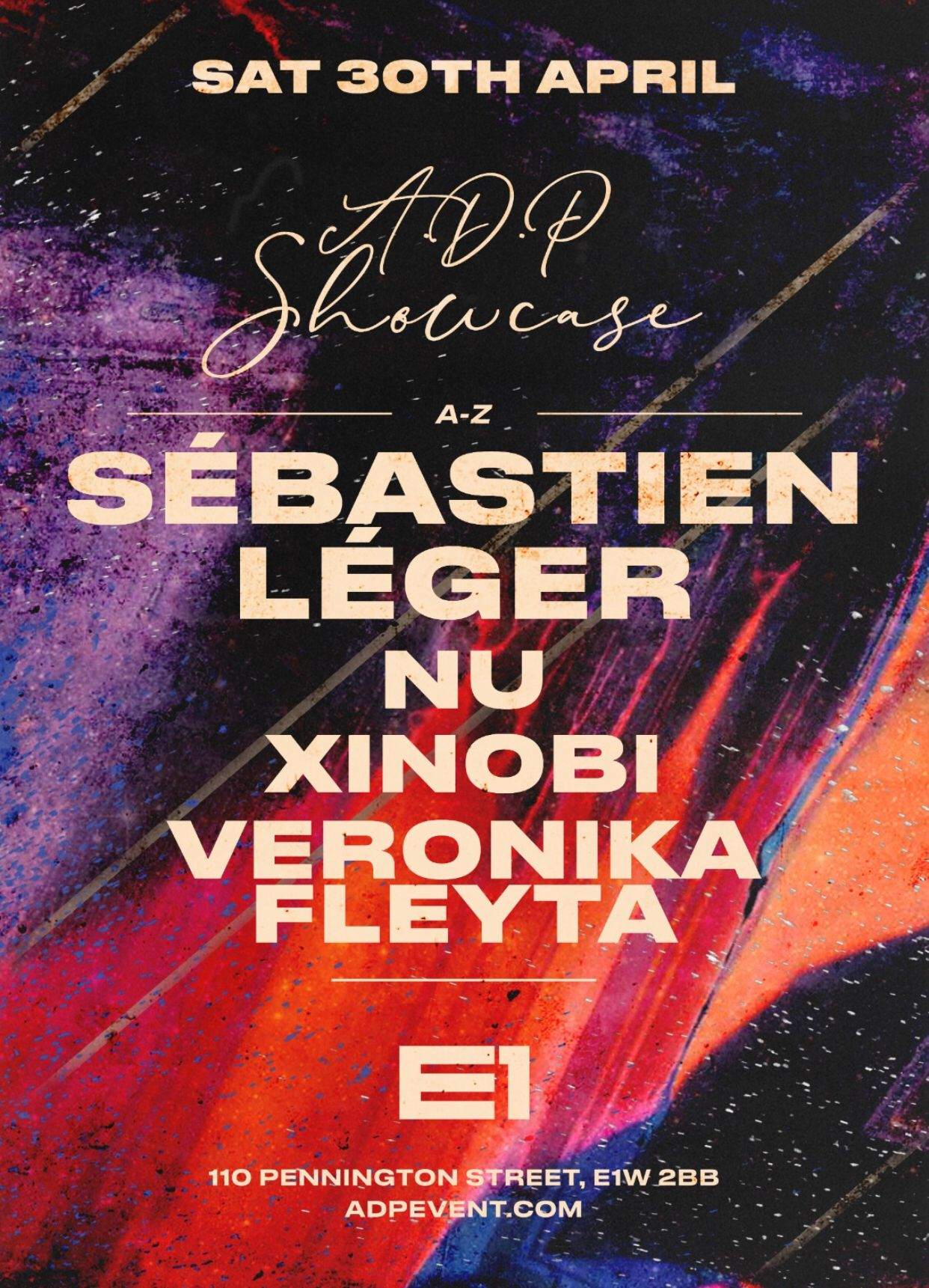 Sébastien Léger, Nu, Xinobi, Veronika Fleyta bei E1, London