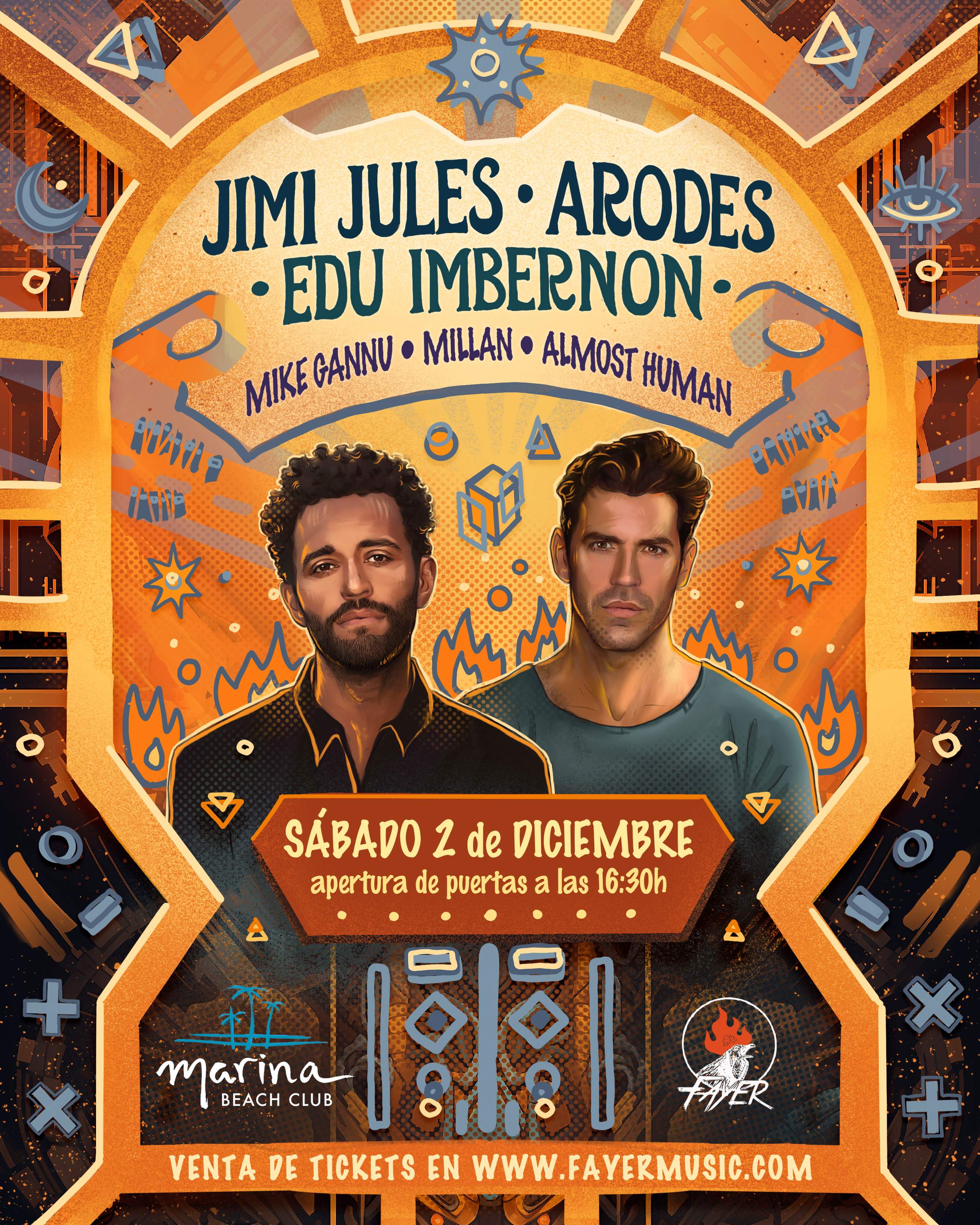 Jimi Jules & ARODES on Fayer at Marina Beach Club, Valencia