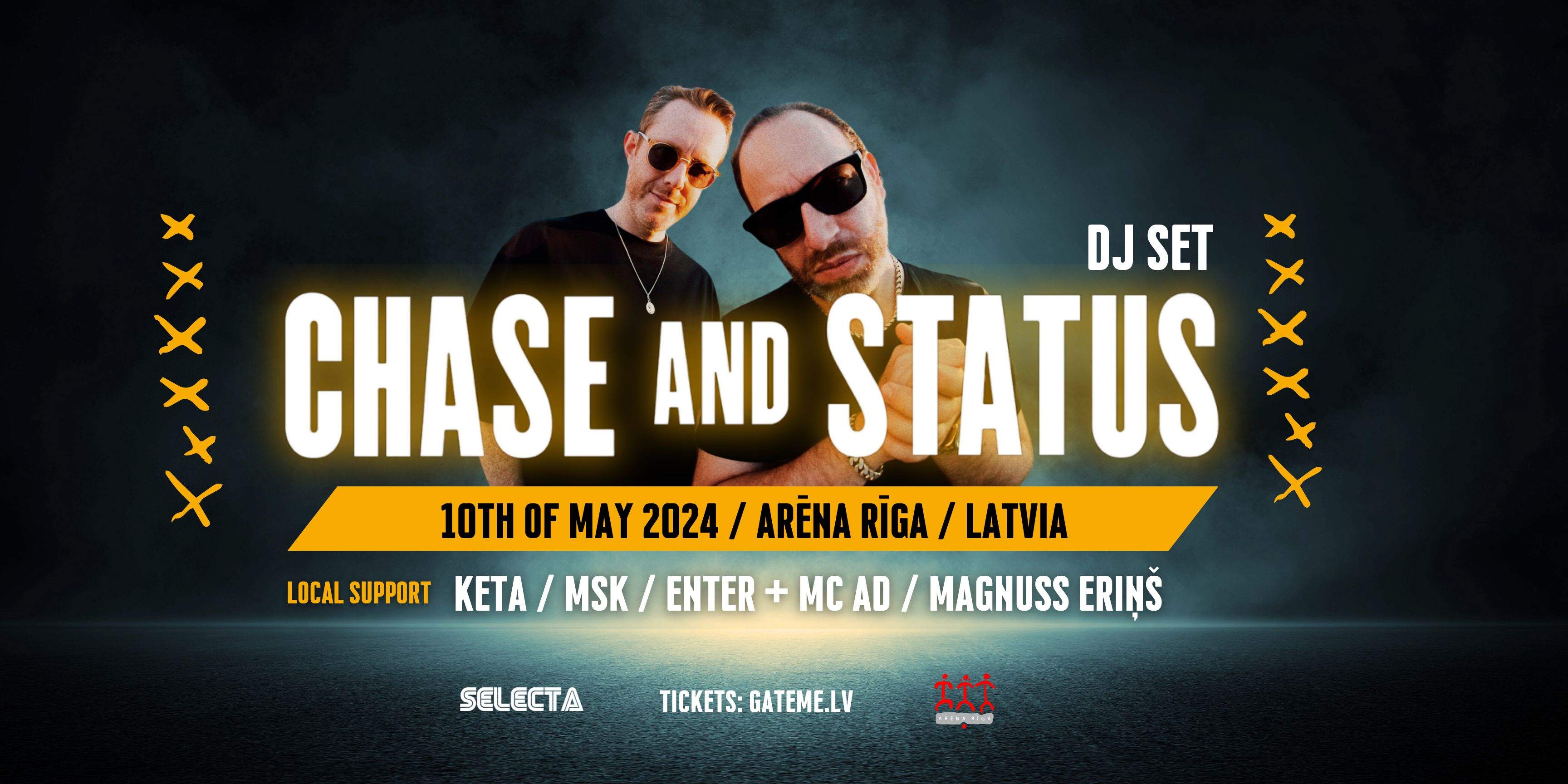 Selecta: Chase & Status (Dj Set) Arēna Rīga bei Arena Riga, Lettland