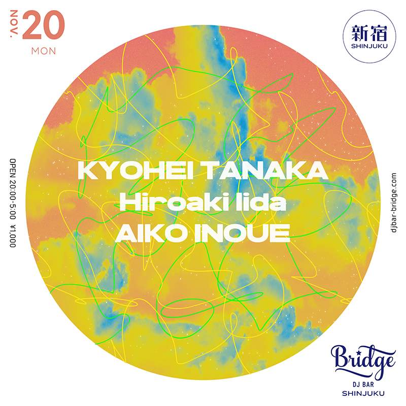 Kyohei Tanaka , Hiroaki Iida & AIKO INOUE bei DJ Bar Bridge Shinjuku, Tokio