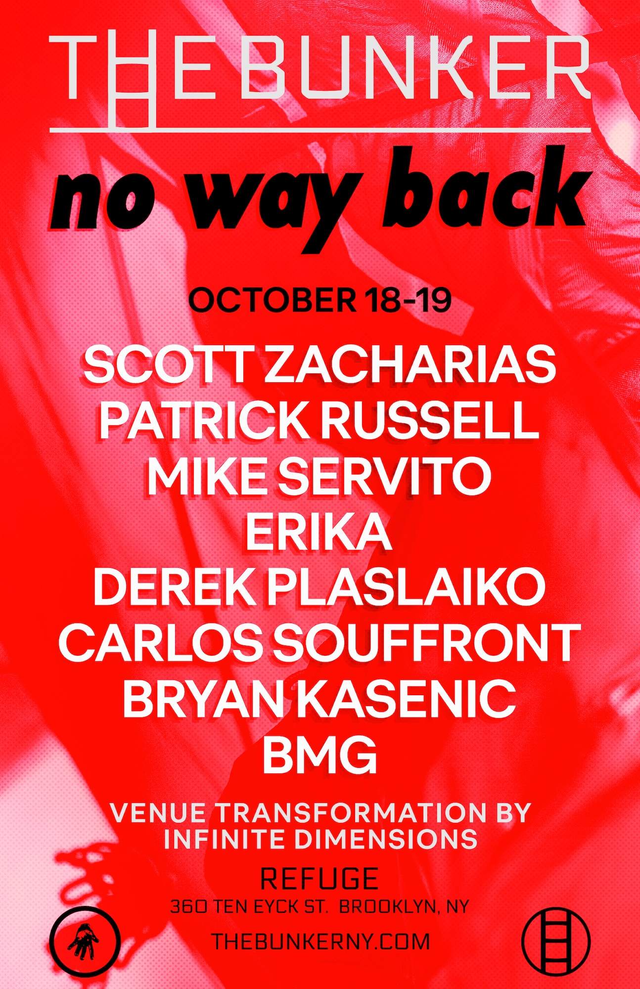 The Bunker presents No Way Back NYC at Refuge, New York City