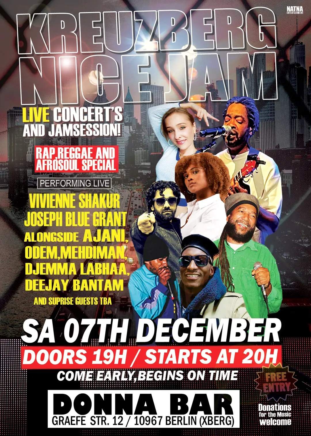 Kreuzberg Nice Jam! LIVE Rap,Afrosoul,Reggae at TBA - at DONNA BAR ...