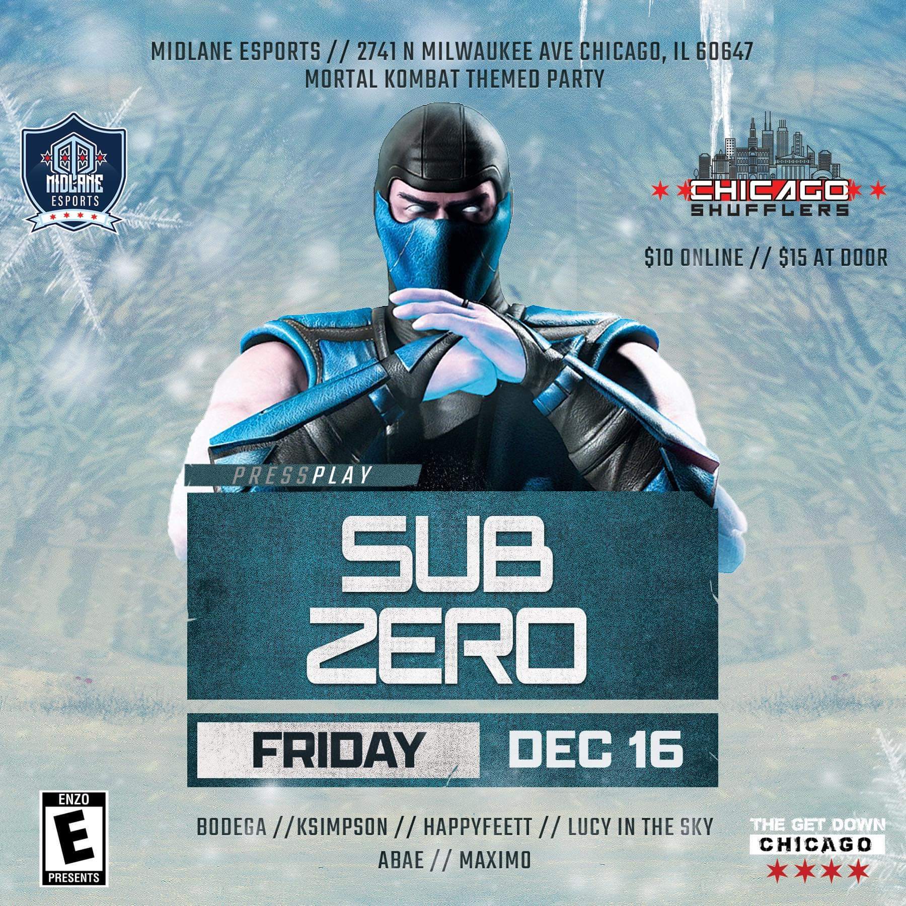 PRESS PLAY: SUB-ZERO (Chicago Shufflers Takeover) bij TBA - Midlane Esports, Chicago