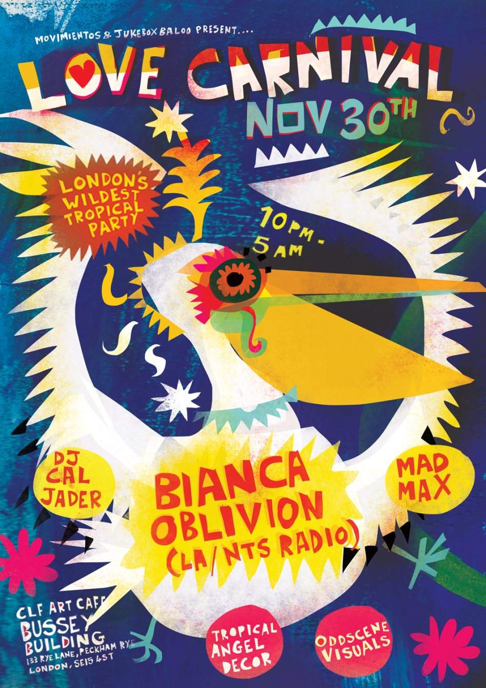 Love Carnival with Bianca Oblivion (LA / NTS) a CLF Art Cafe [Block A ...