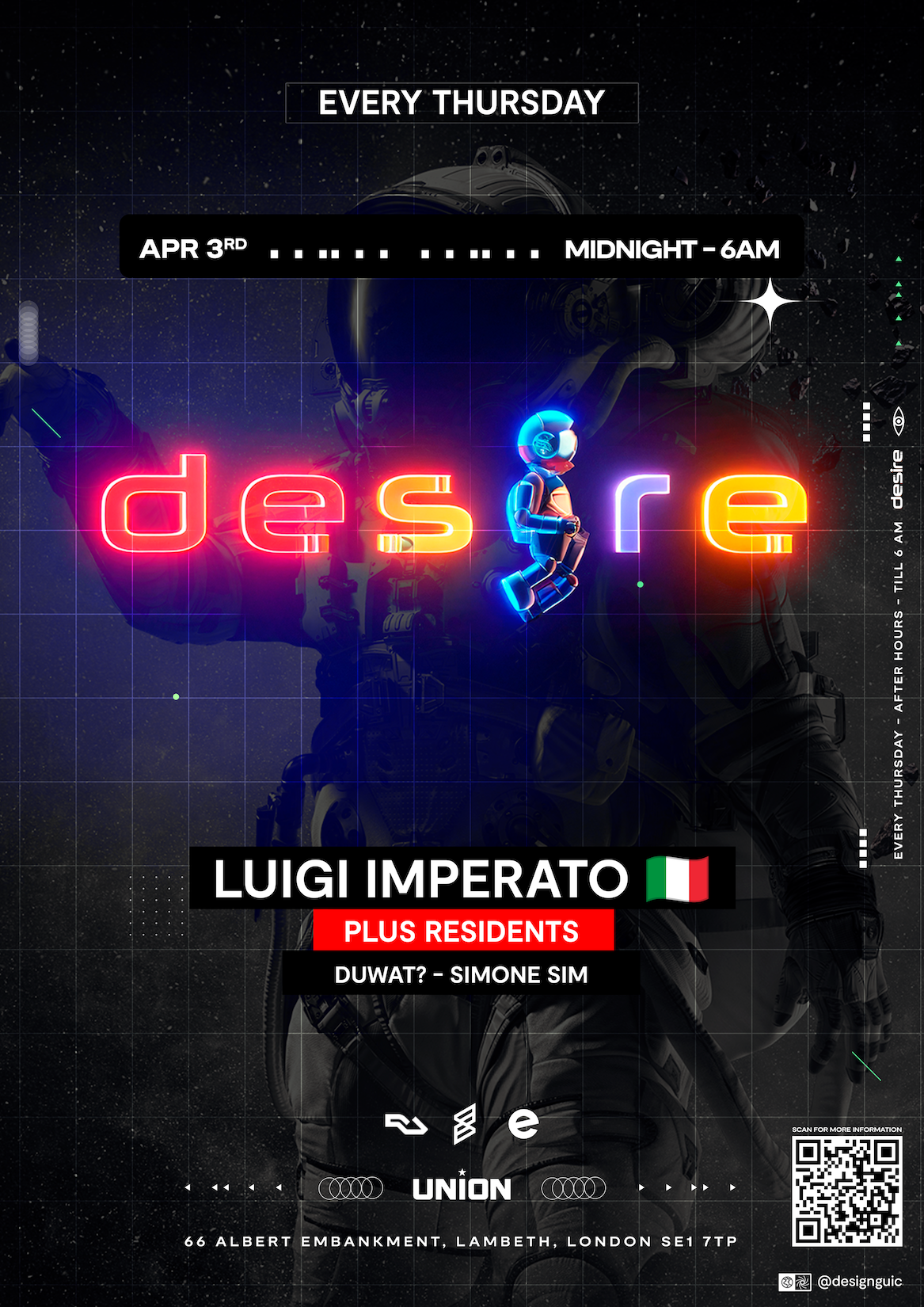 Desire - WEEKLY THURSDAY After Party - Luigi Imperato at Union Club ...