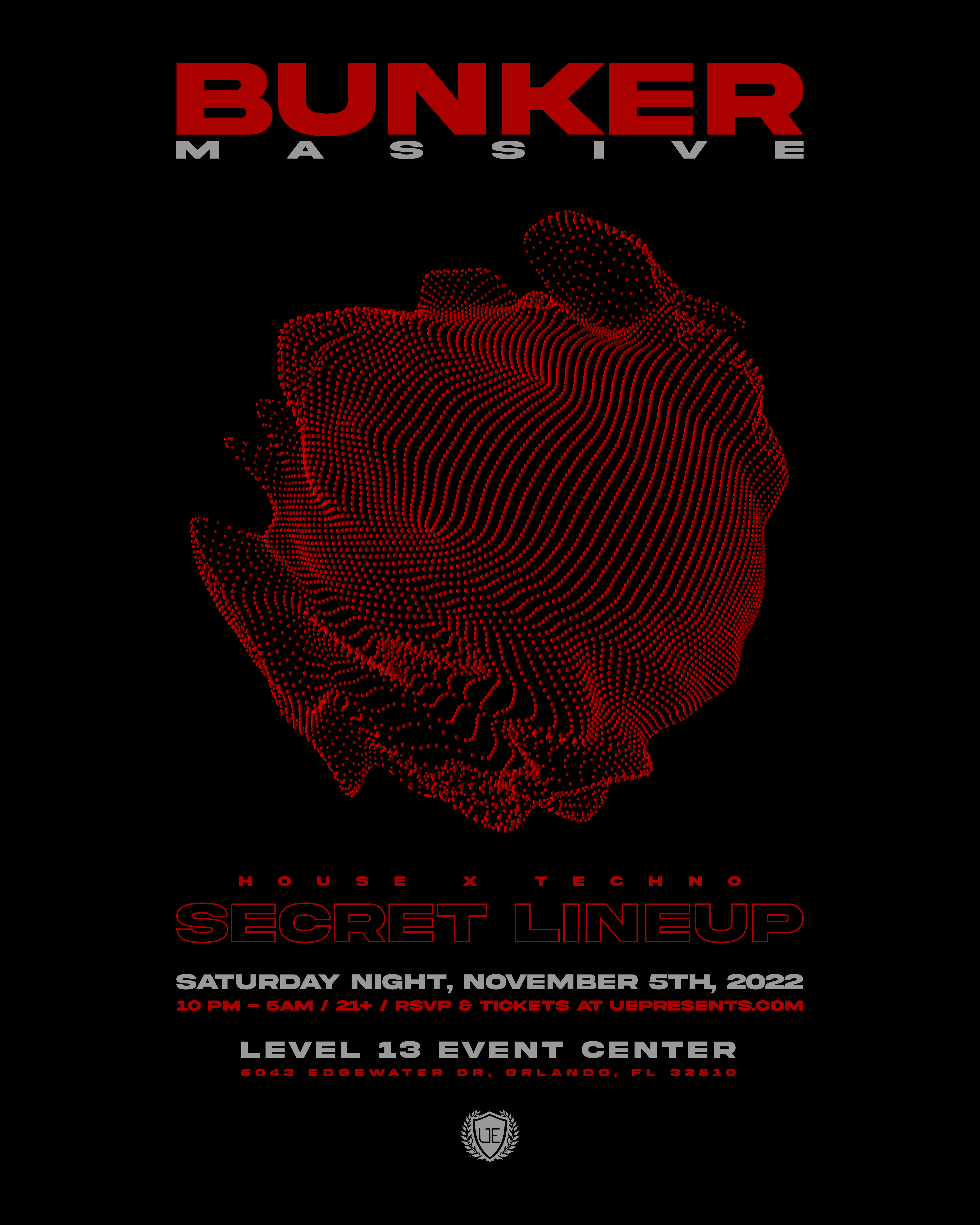 Bunker Afters - A Night of House & Techno at Level 13 Event Center, Orlando