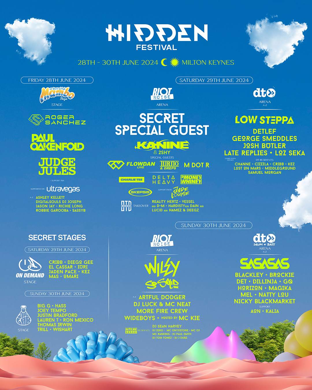 Hidden Festival 2024 at TBA - Fred Roche Gardens, Milton Keynes, London
