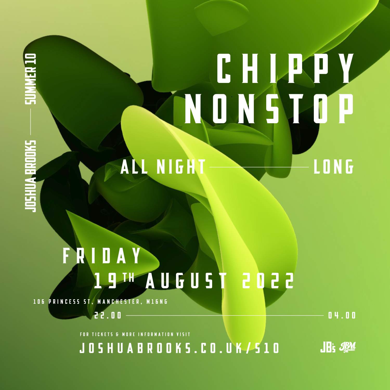 Chippy Nonestop - All Night Long at Joshua Brooks, Manchester