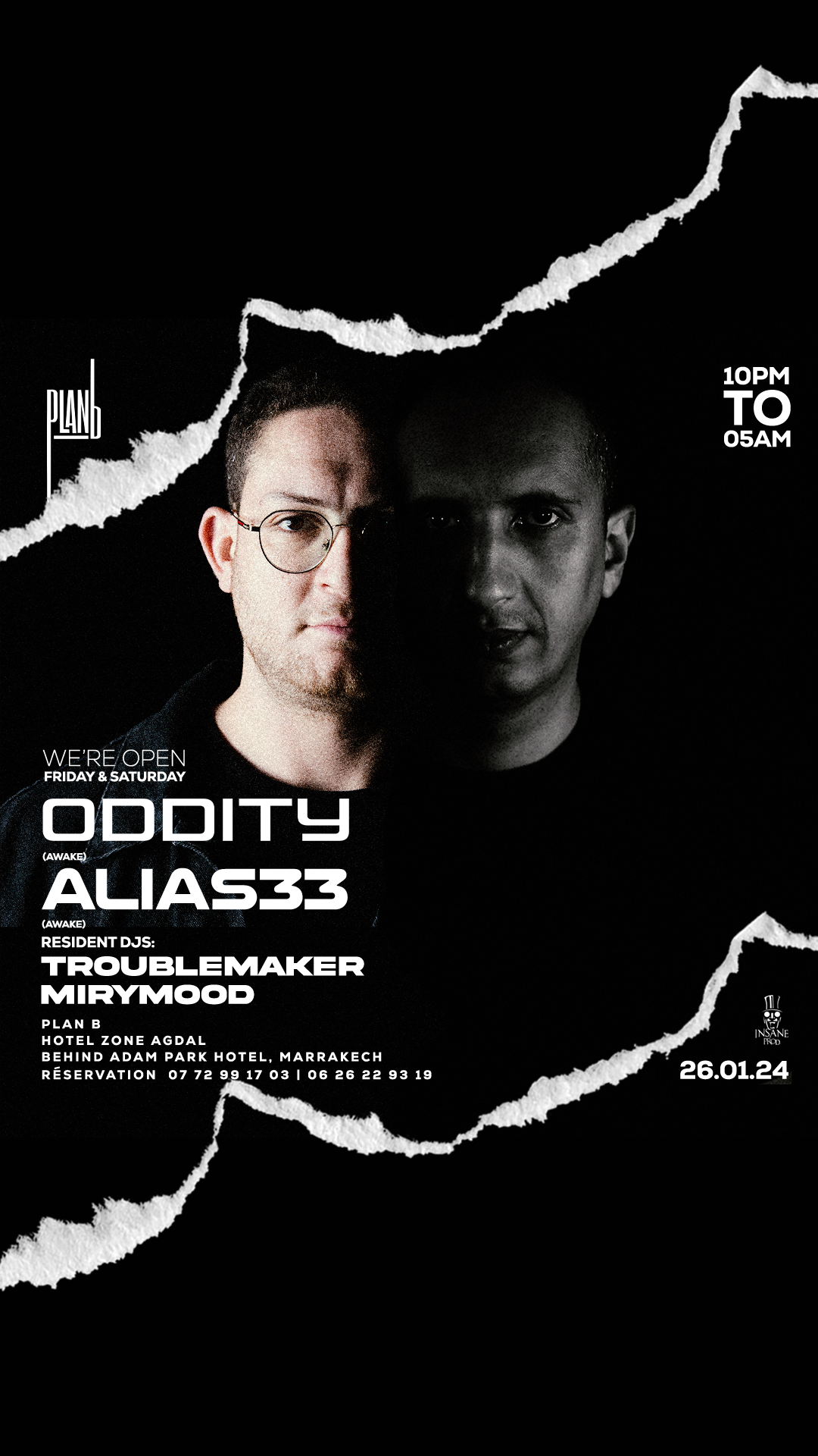 Oddity & Alias 33 x Plan B at TBA - Plan B Marrakech, Morocco