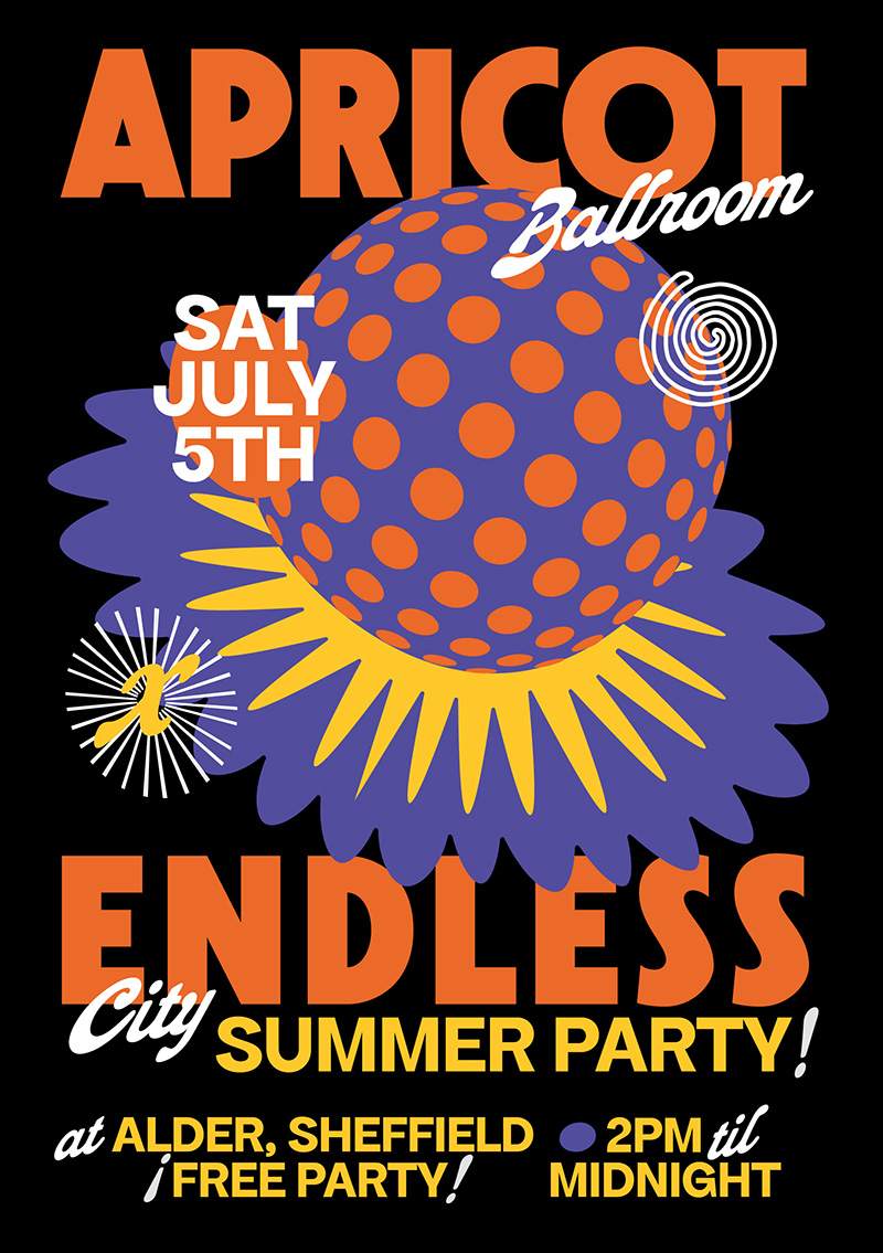 Apricot Ballroom & Endless City Day Party (Free Entry) at Alder, Sheffield