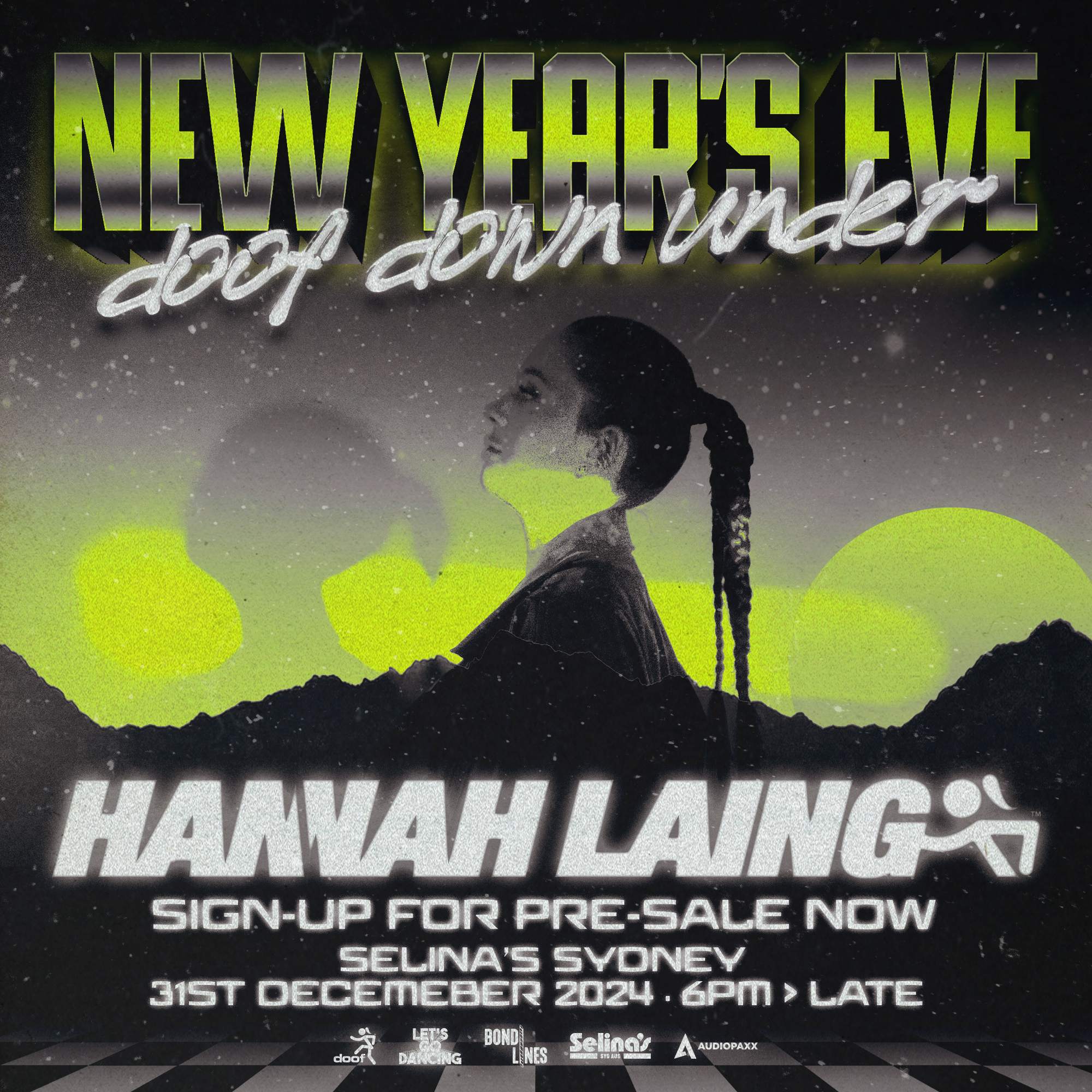 Hannah Laing - NYE - doof Down Under en Selina's, Sydney