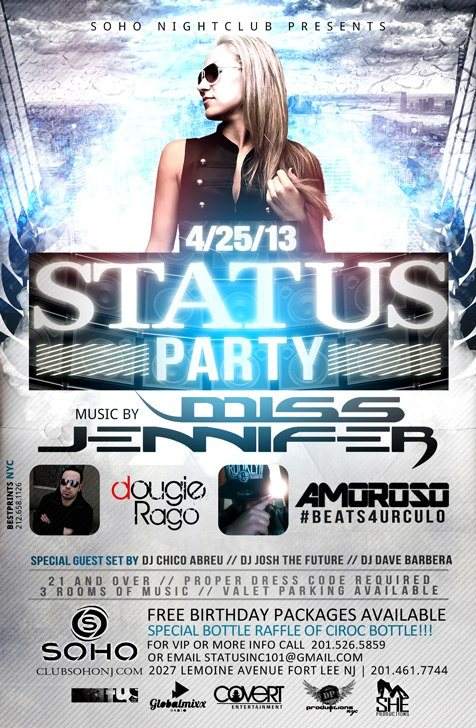 Miss Jennifer, Doug Rago, Amoroso at Soho Lounge, New Jersey