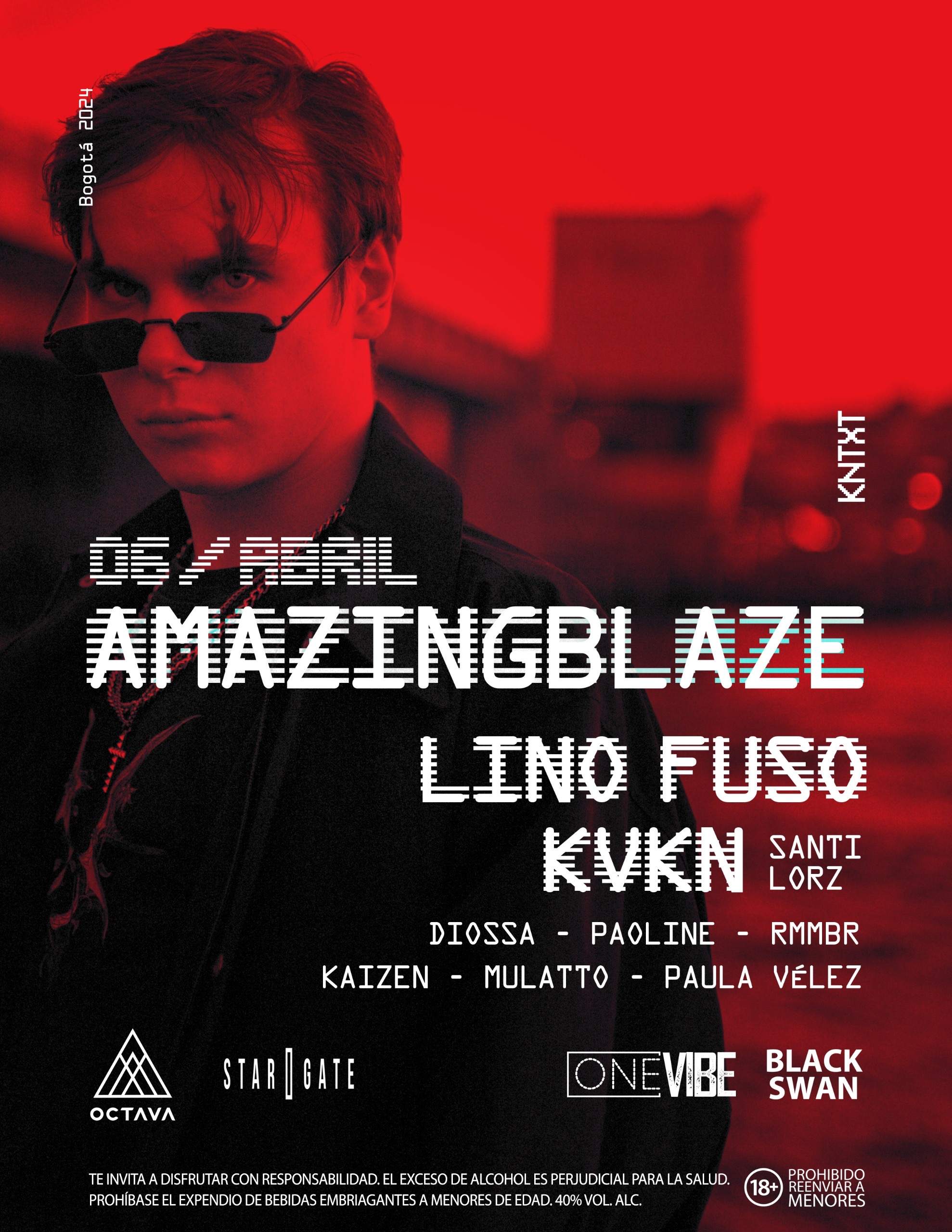 Amazingblaze en Bogotá + Lino Fuso / KVKN / Santi Lorz at Octava, Bogotá