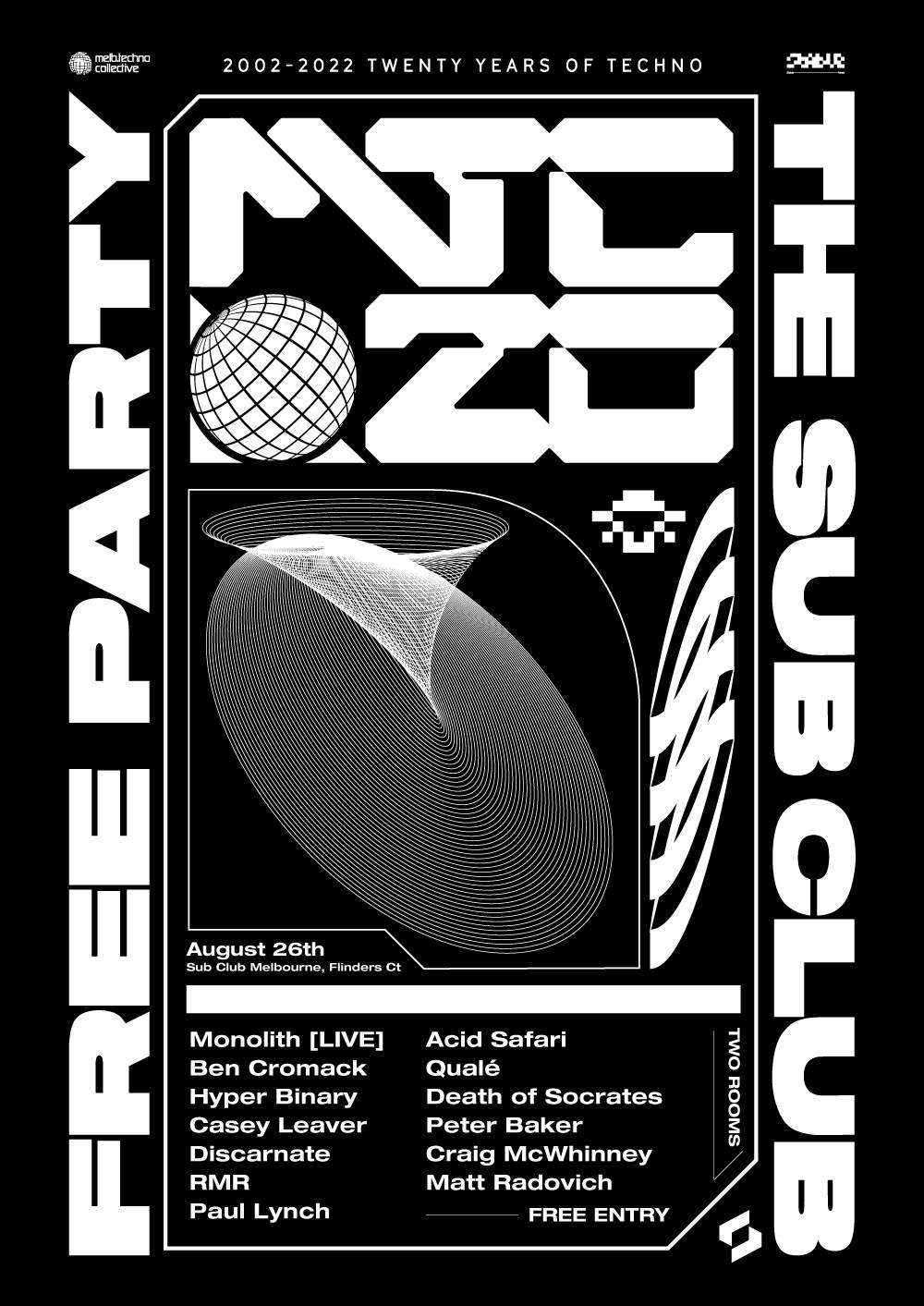 MTC20 August FREE Party at Sub Club Melbourne, Melbourne