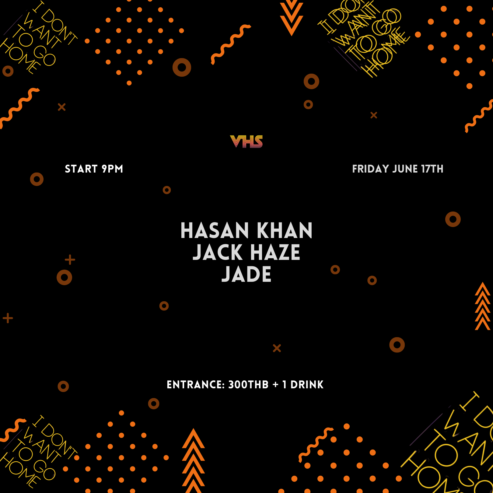 A Techno night Hasan Khan, Jade & Jack Haze at VHS en VHS Club, Bangkok