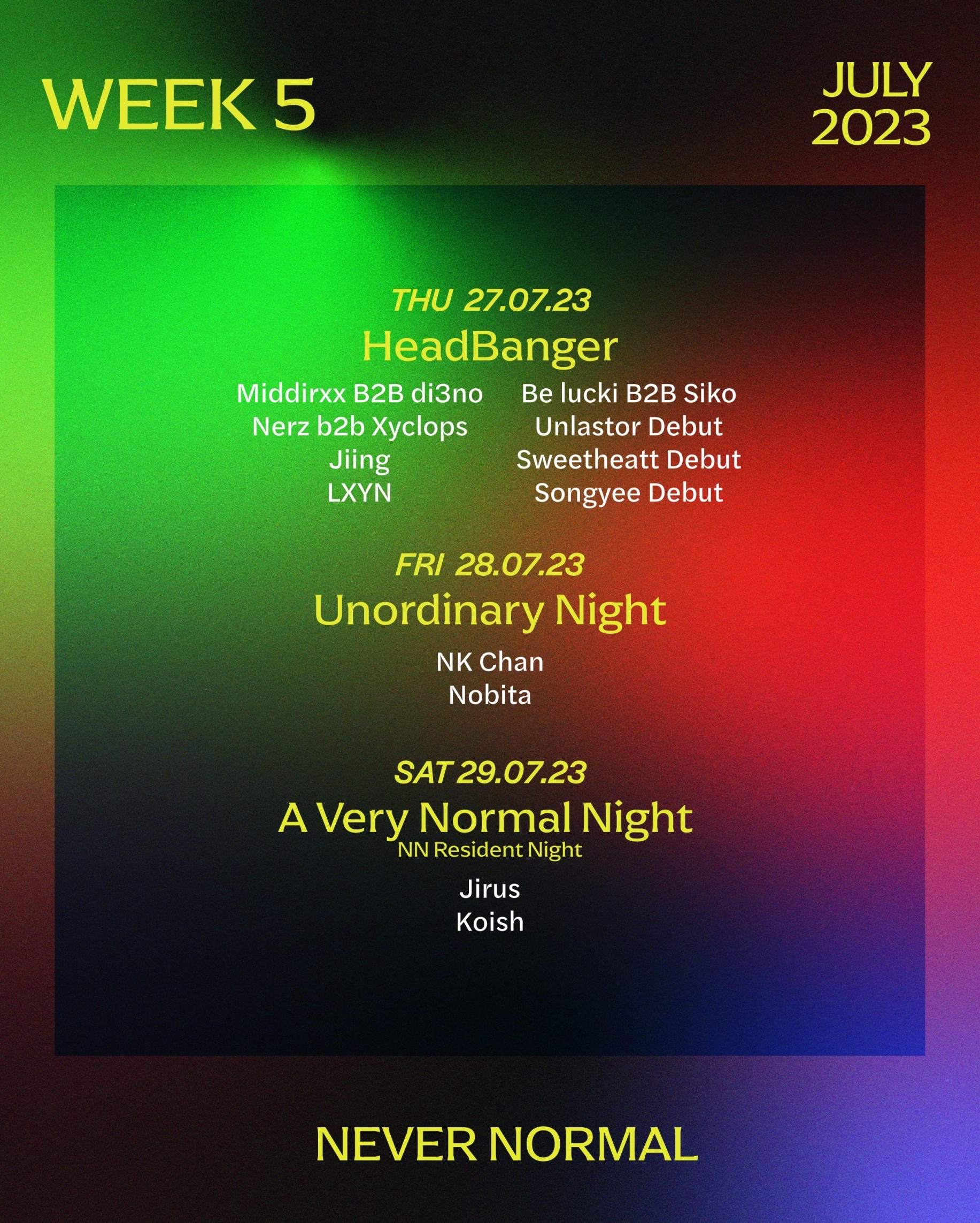 Never Normal Schedule at Never Normal, Bangkok