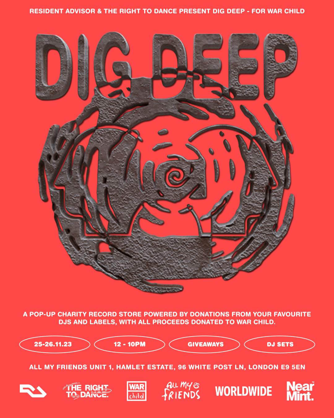 Pop-Up Charity Record Store ‘Dig Deep’ presented by RA and The Right to ...