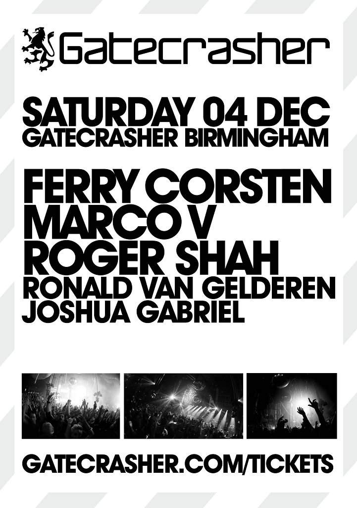Gatecrasher Birmingham presents Ferry Corsten and More at Gatecrasher ...