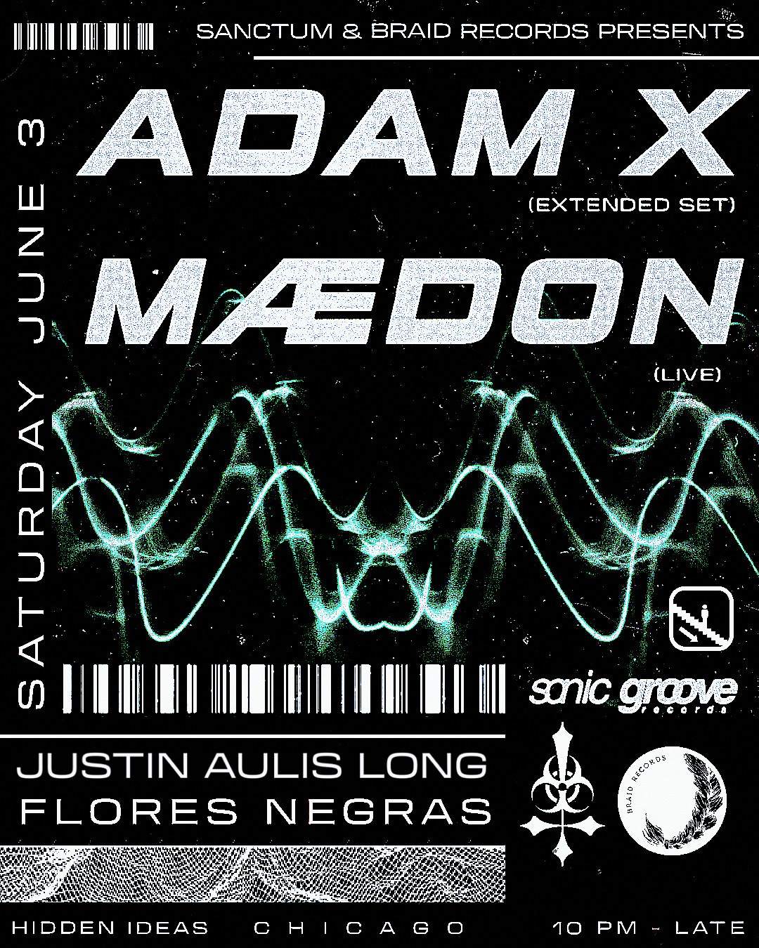 Sonic Groove Showcase - Adam X, Maedon, Justin Aulis Long + more at TBA ...