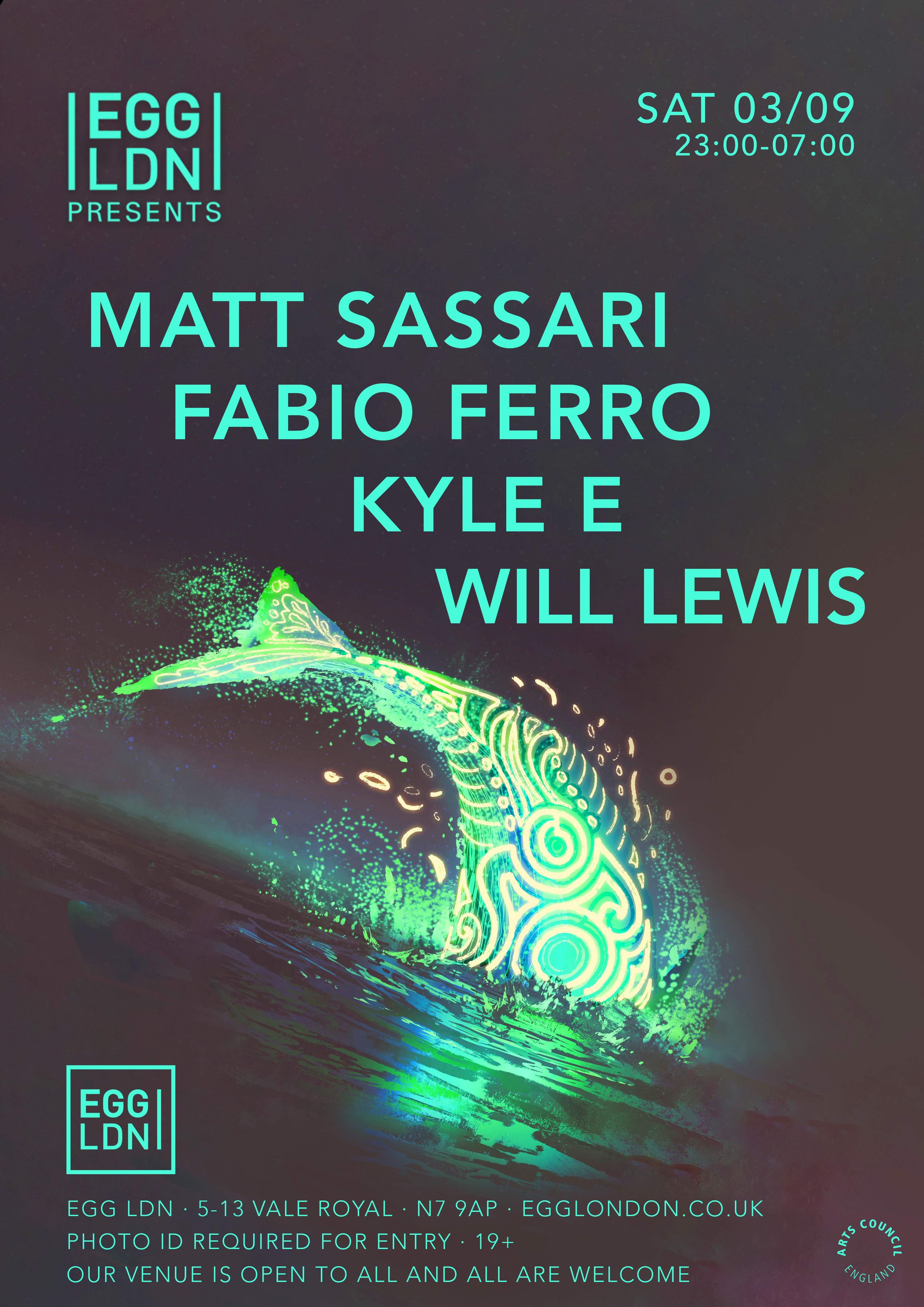 Egg LDN Pres: Matt Sassari, Fabio Ferro, Kyle E & Will Lewis bei Egg ...