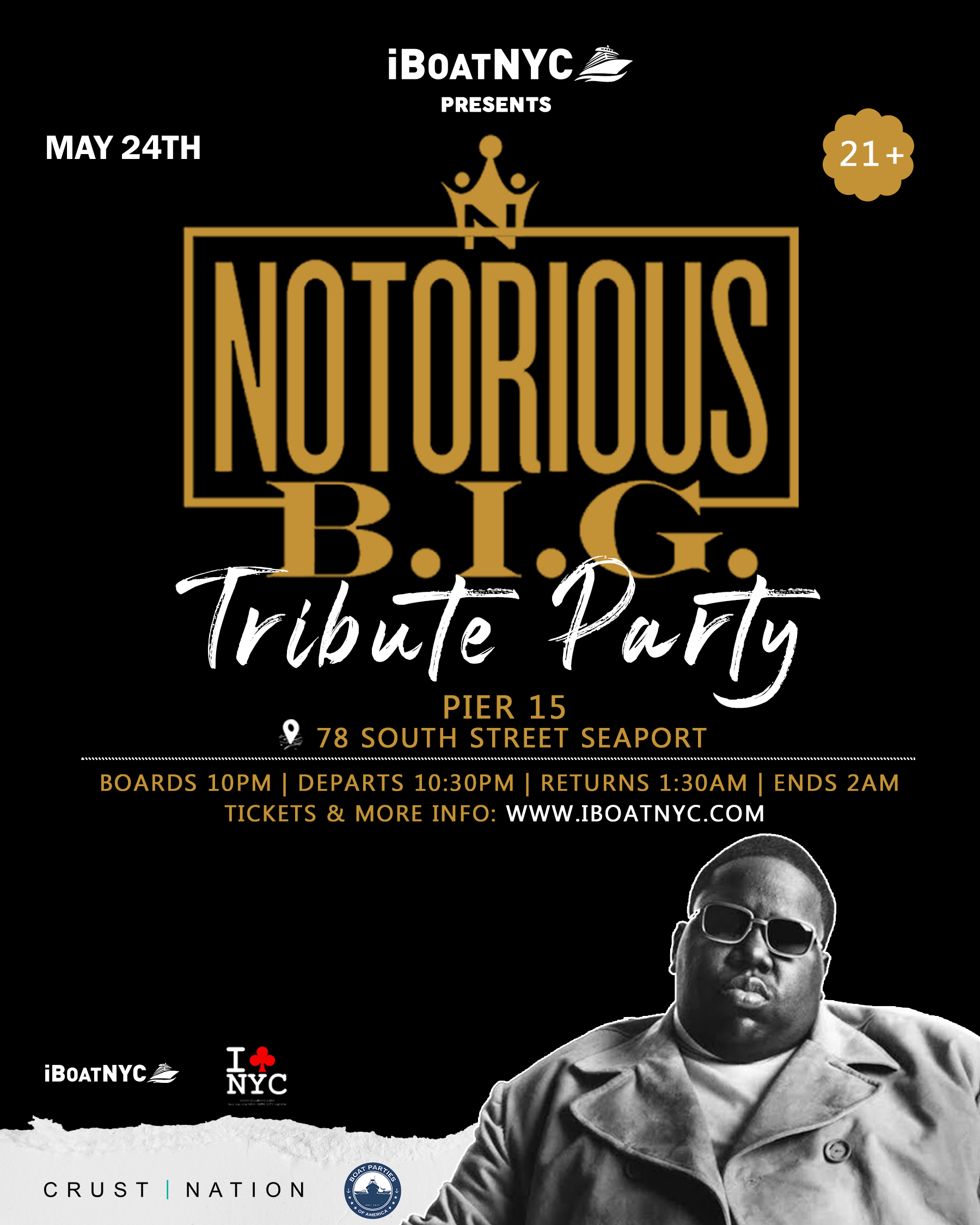 Notorious B.I.G. Tribute Yacht Cruise - BIGGIE Birthday Bash Boat NYC ...