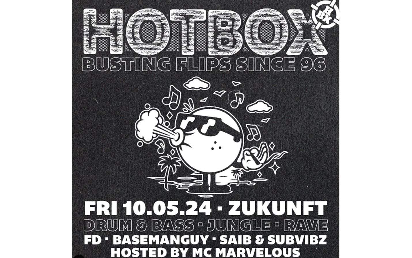 HOT BOX: FD, Saib & Subvibs, Basemanguy, MC Marvelous at Zukunft, Zurich