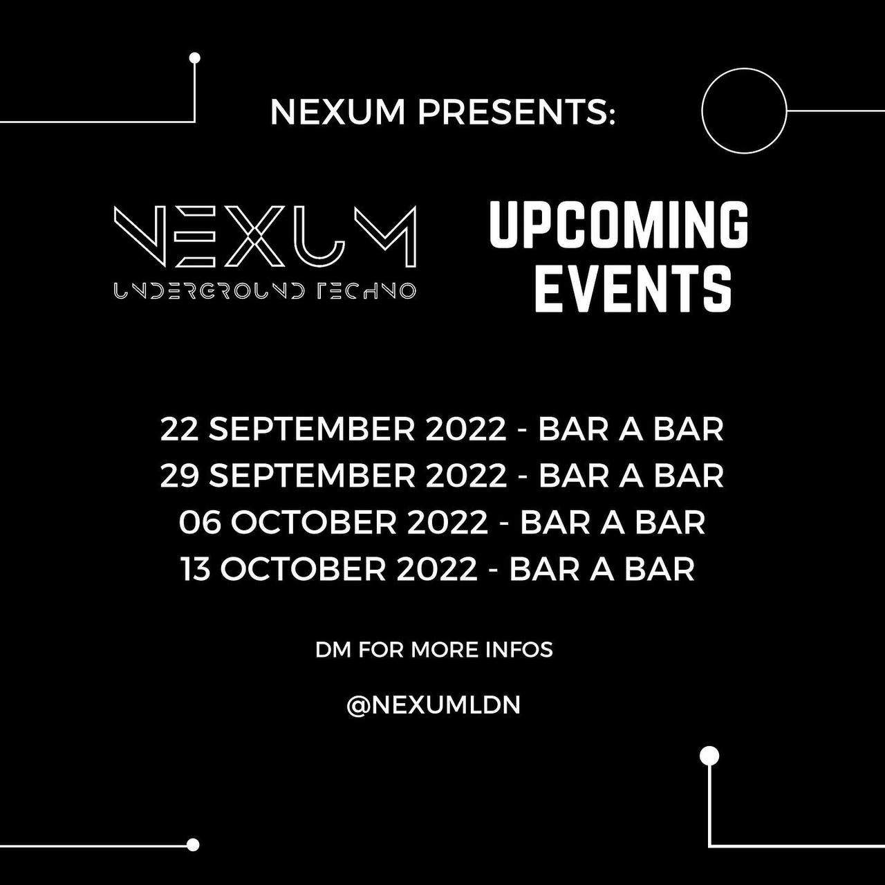 NEXUM presents: DREIAN, BLILI, D.M,S, TAHA ONE & EL PARO at Bar A Bar ...