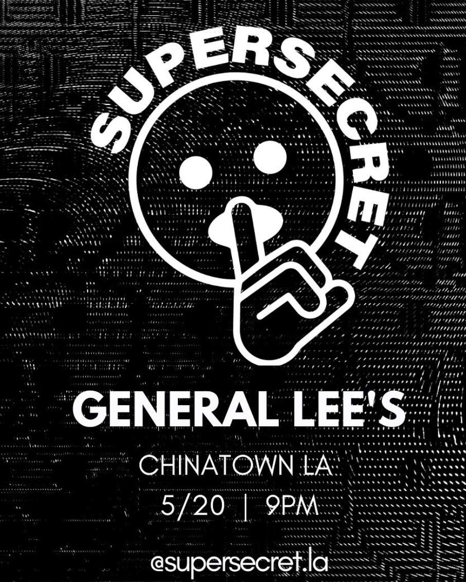 SUPERSECRET at General Lee's Cocktail House, Los Angeles
