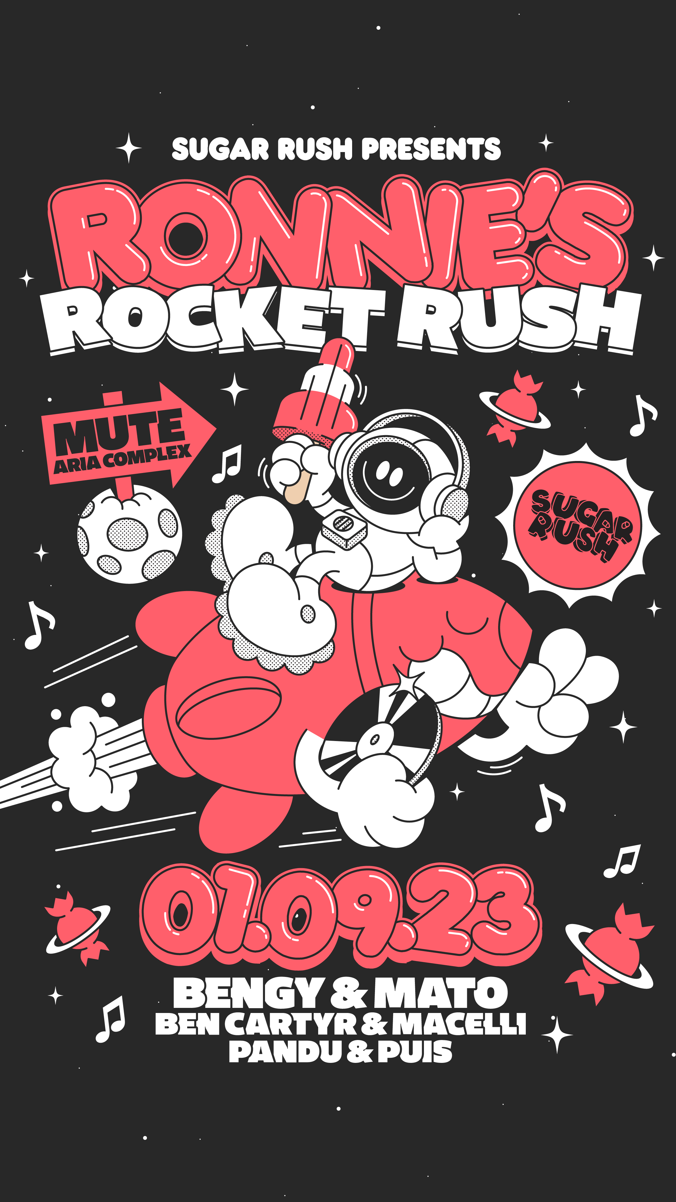 Sugar Rush - Ronnie's Rocket Rush [Fri 1st Sept] em Mute, Malta