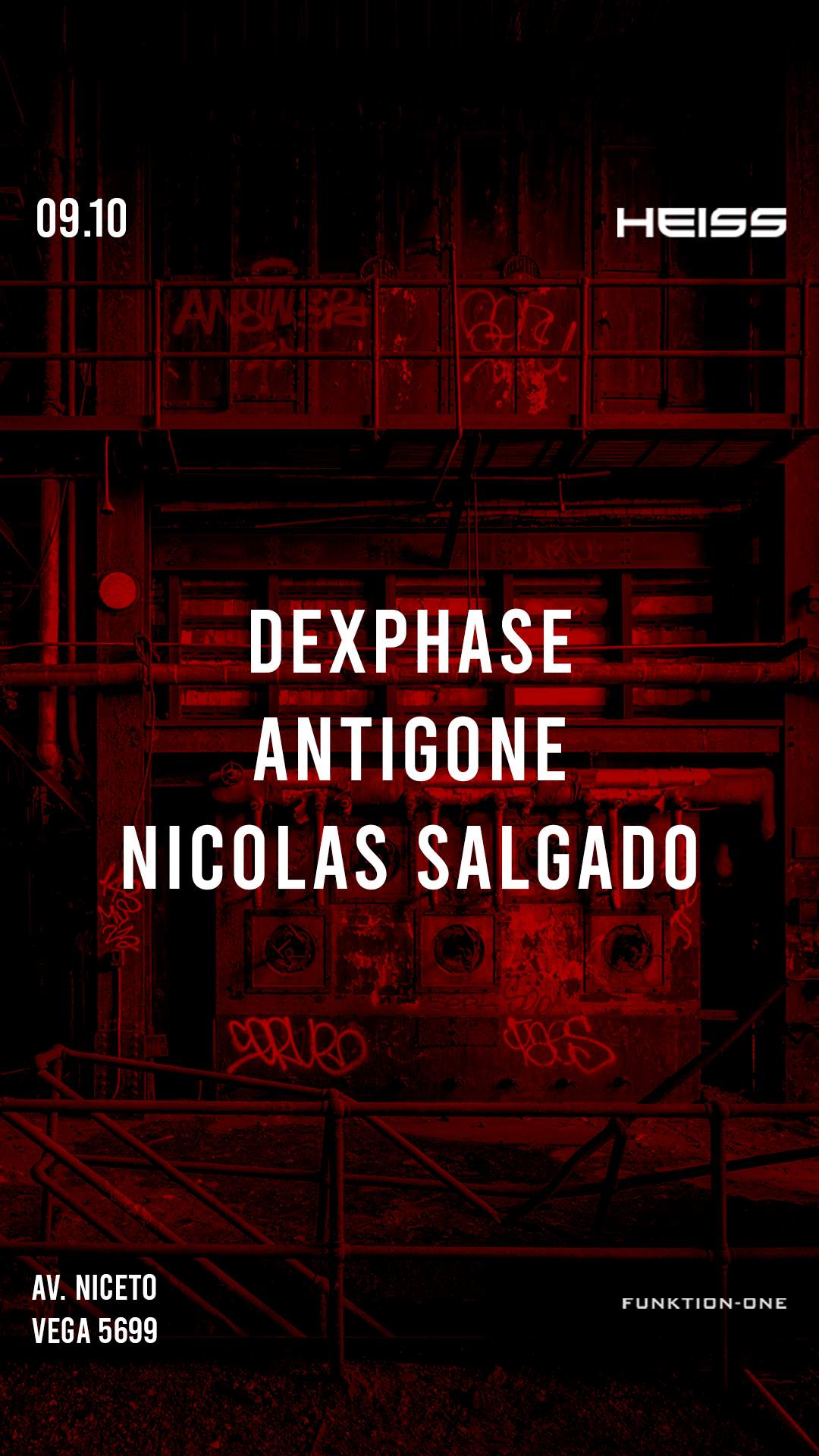 Antigone / Dexphase / HEISS TECHNO at Blow, Buenos Aires