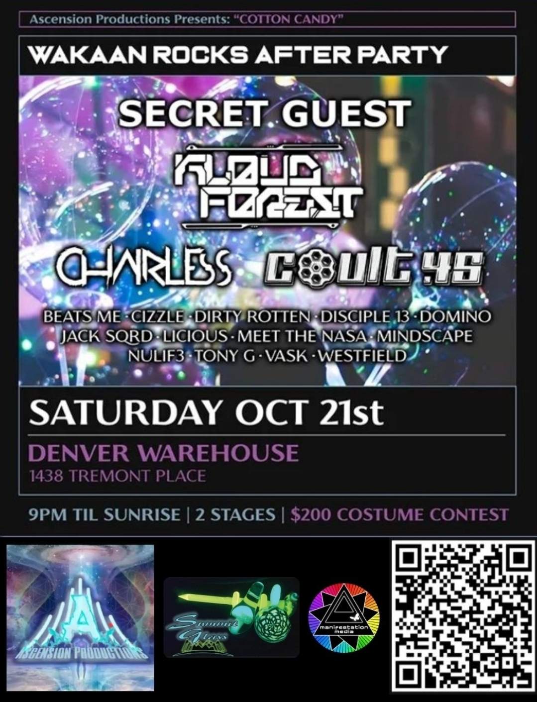 Cotton Candy, Wakaan rocks official afters at TBA - Denver, Colorado