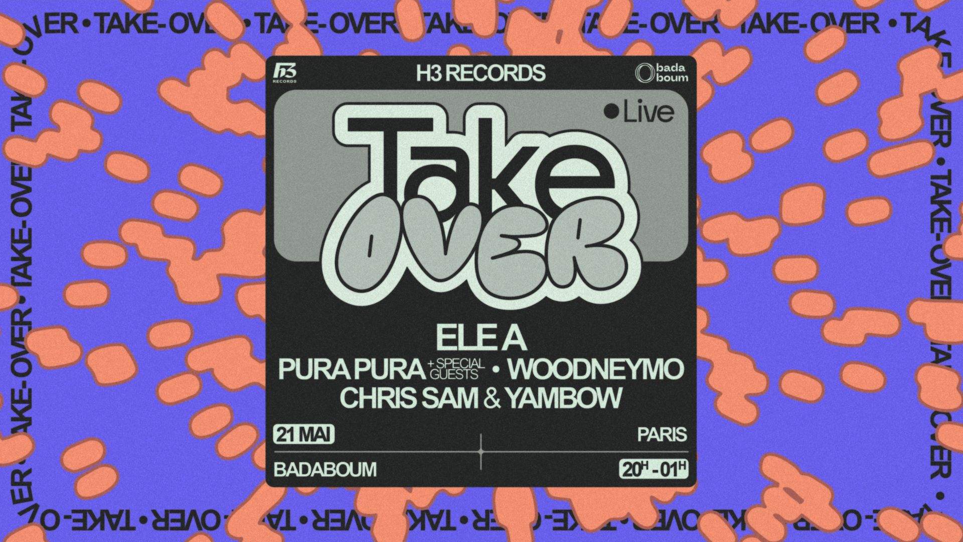 Concert — H3 Records: Ele A (+) Pura Pura (+) Woodneymo (+) Chris Sam ...