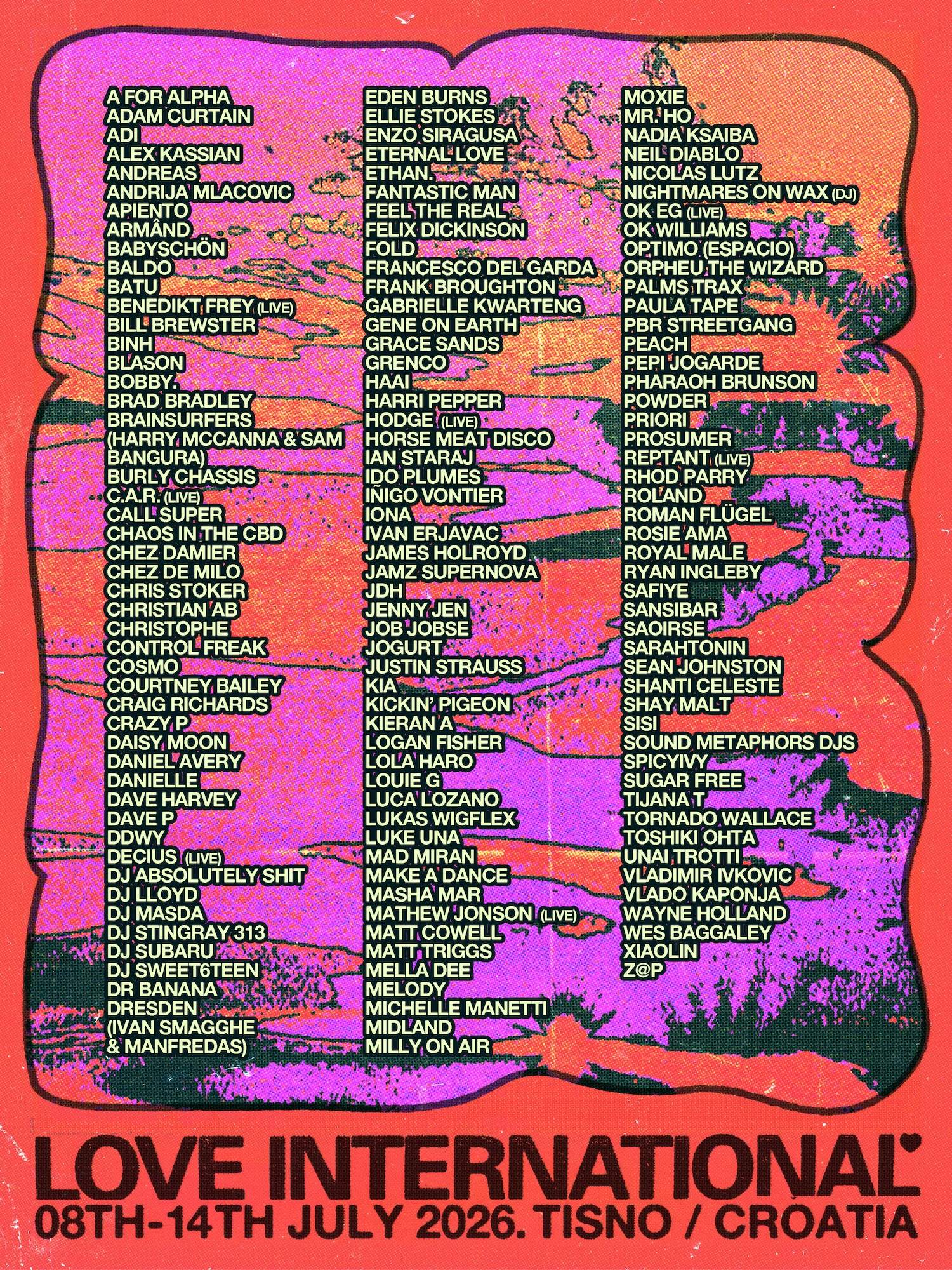 Love International 2026 at The Garden Tisno, Croatie