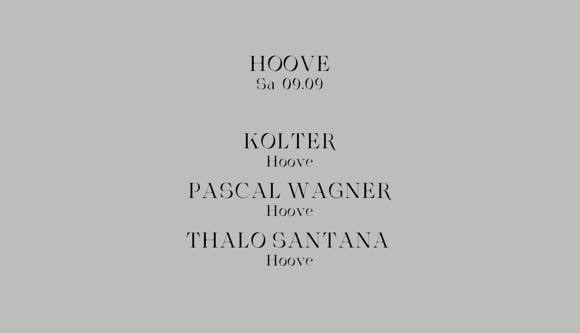 Hoove with Kolter, Pascal Wagner & Thalo Santana at Gewölbe, Cologne